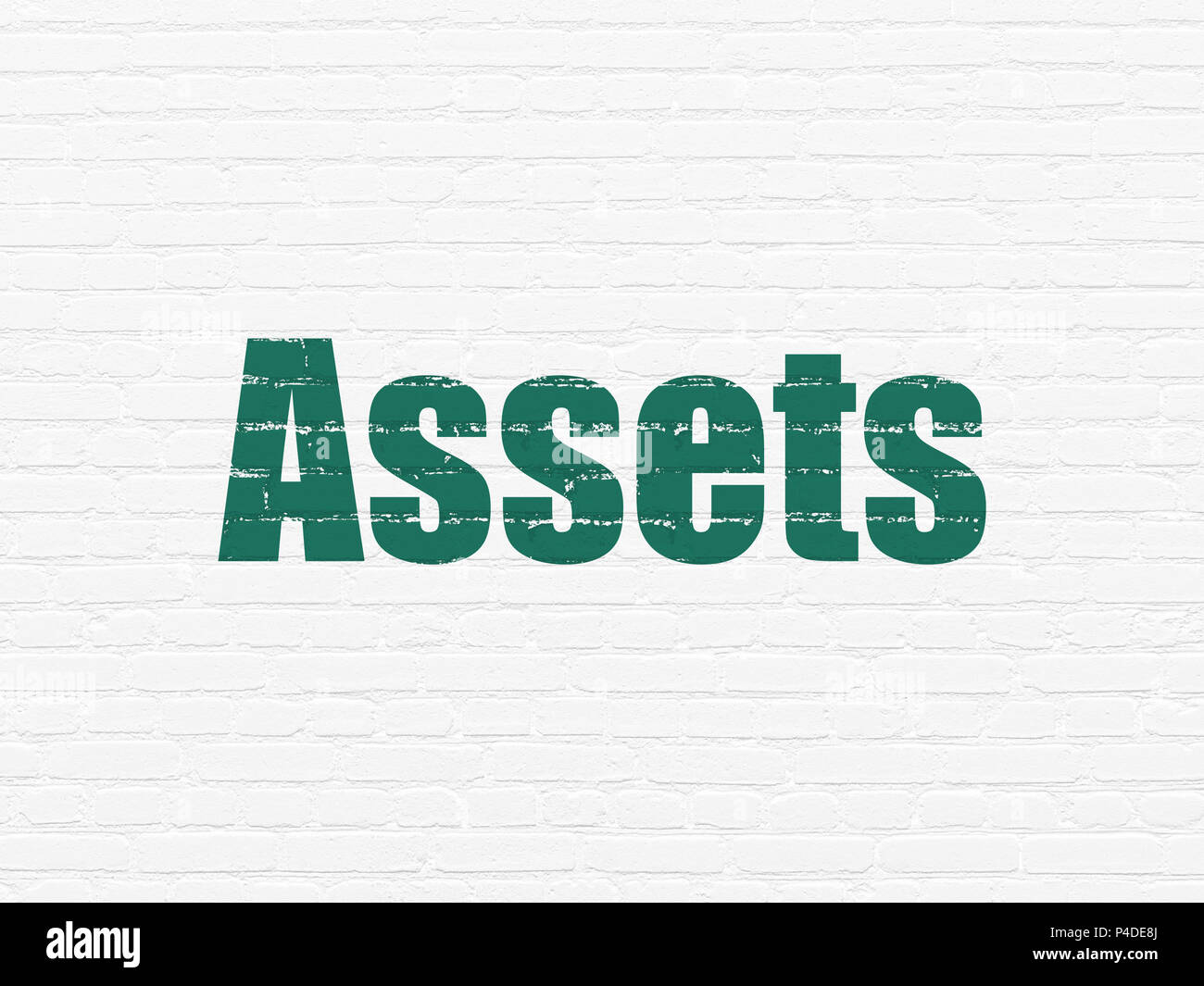 Money concept: Assets on wall background Stock Photo - Alamy