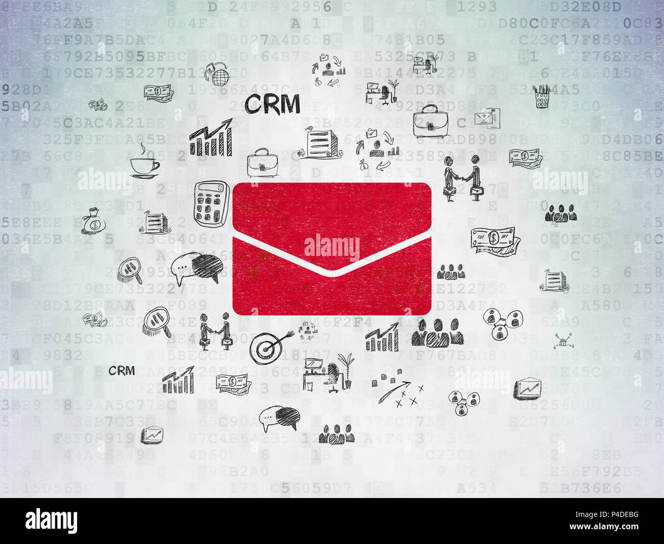 Business concept: Email on Digital Data Paper background Stock Photo ...