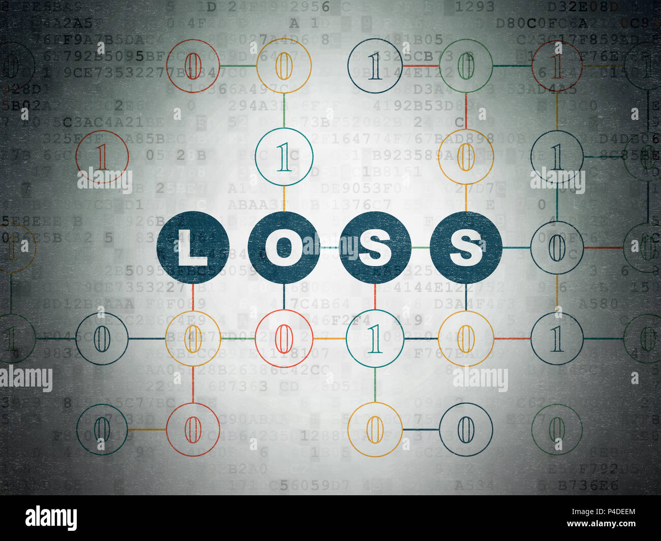 Business concept: Loss on Digital Data Paper background Stock Photo - Alamy