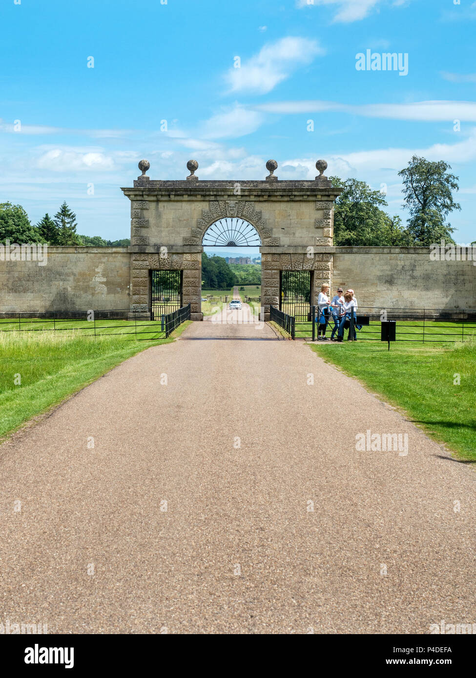 Entrance gate to Studley Park at Studley Roger near Ripon North ...