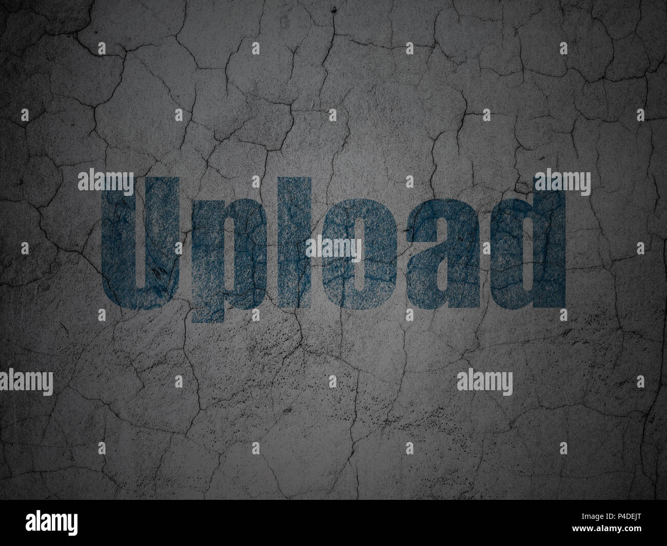Web development concept: Upload on grunge wall background Stock Photo ...