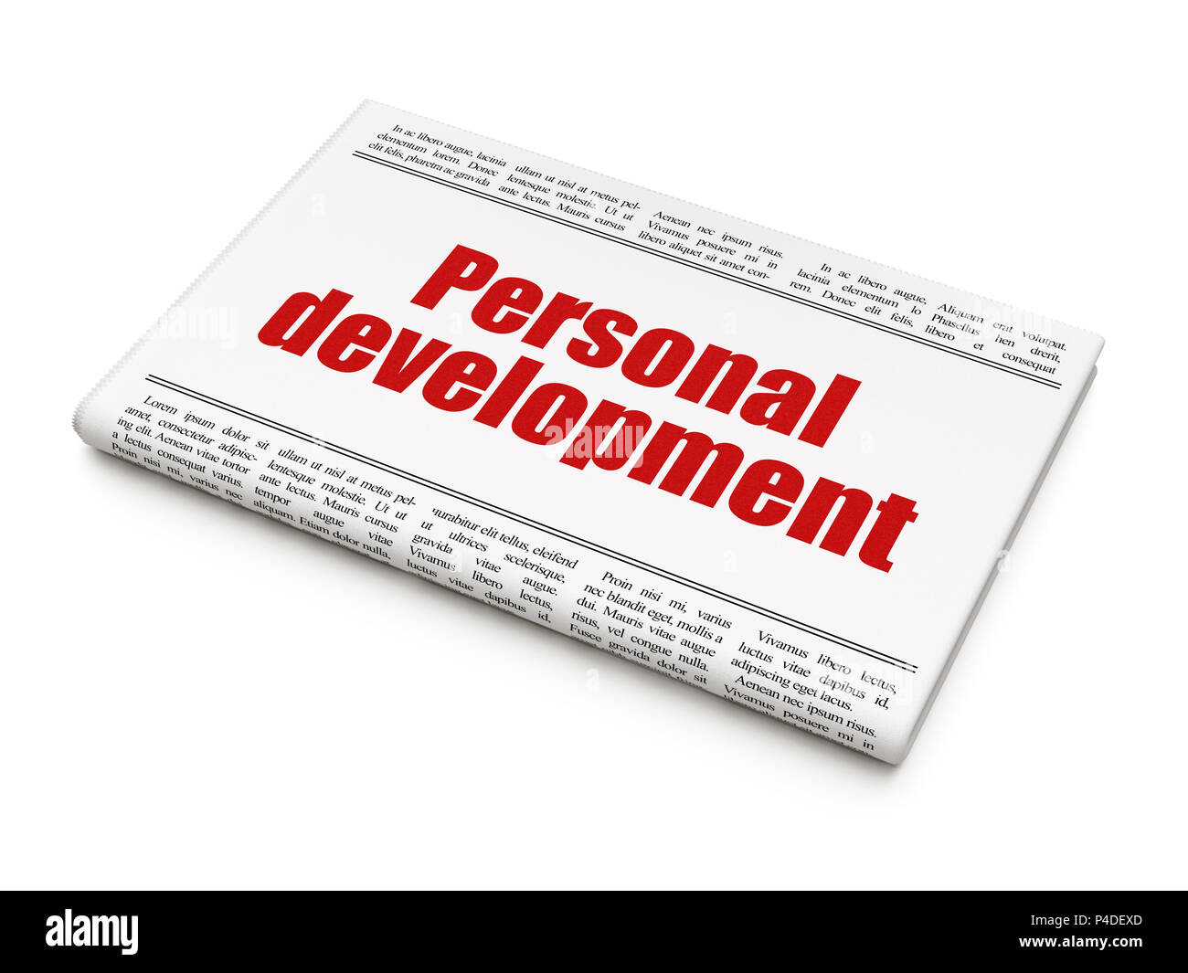 Studying concept: newspaper headline Personal Development Stock Photo ...
