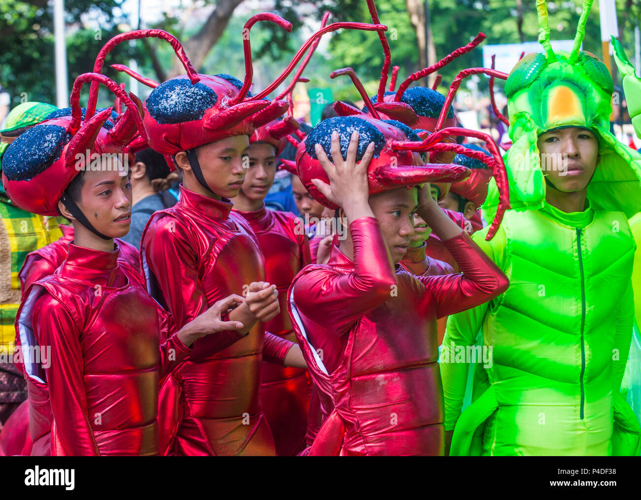 Participants in the Aliwan fiesta in Manila Philippines Stock Photo - Alamy