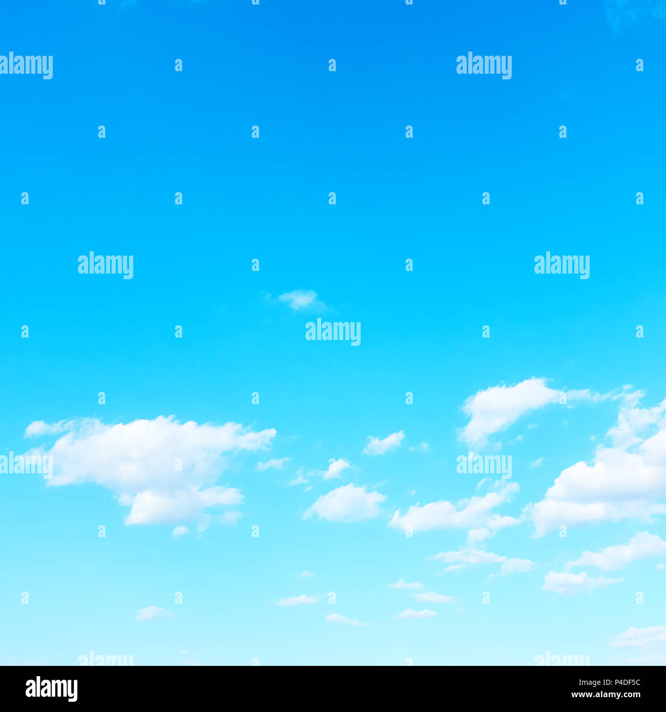 Almost clear blue sky in good weather - Background with space for text ...