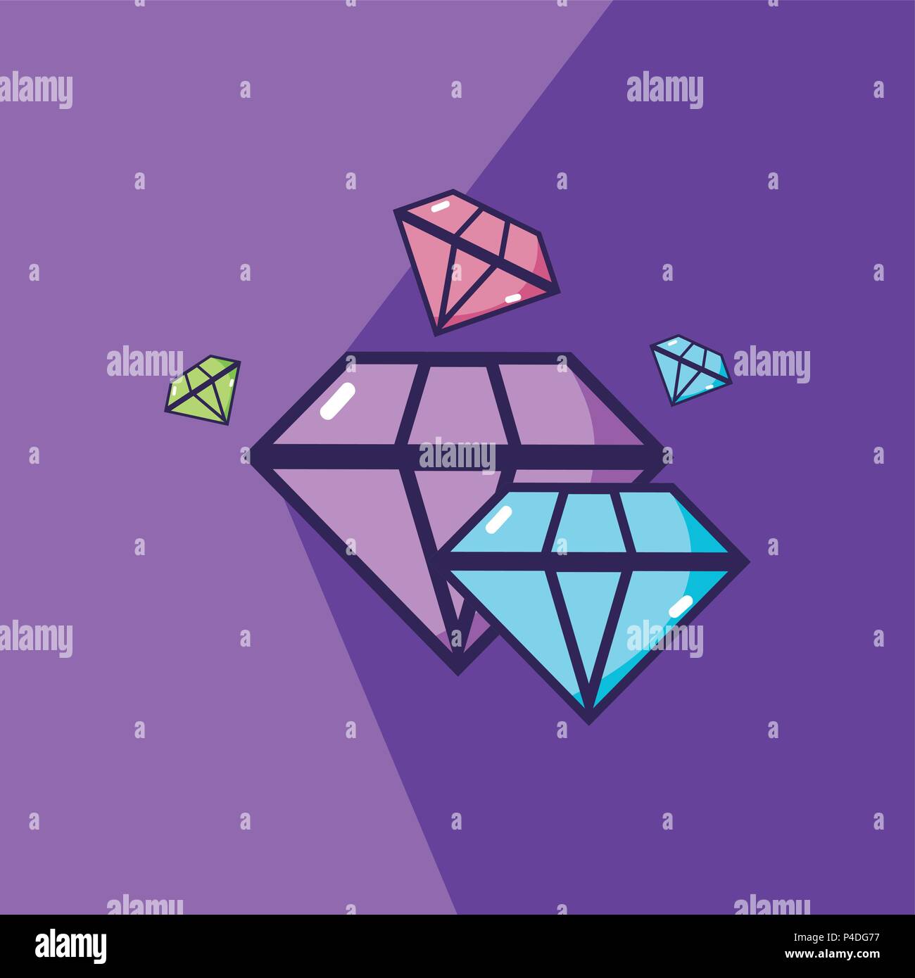 Purple crystal rock Stock Vector Images - Alamy