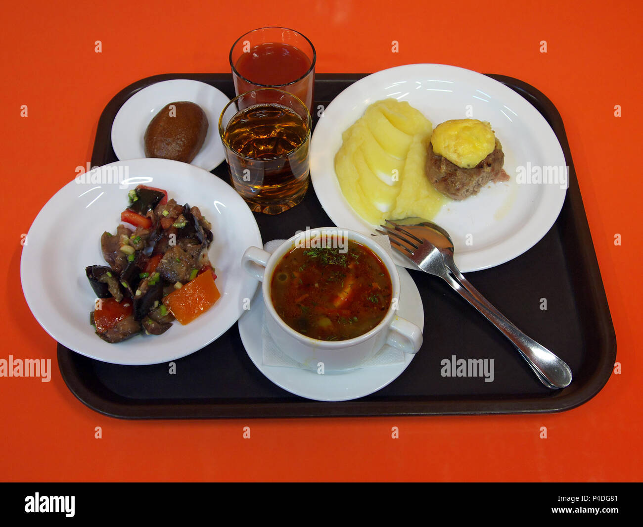 School lunch room table hi-res stock photography and images - Alamy