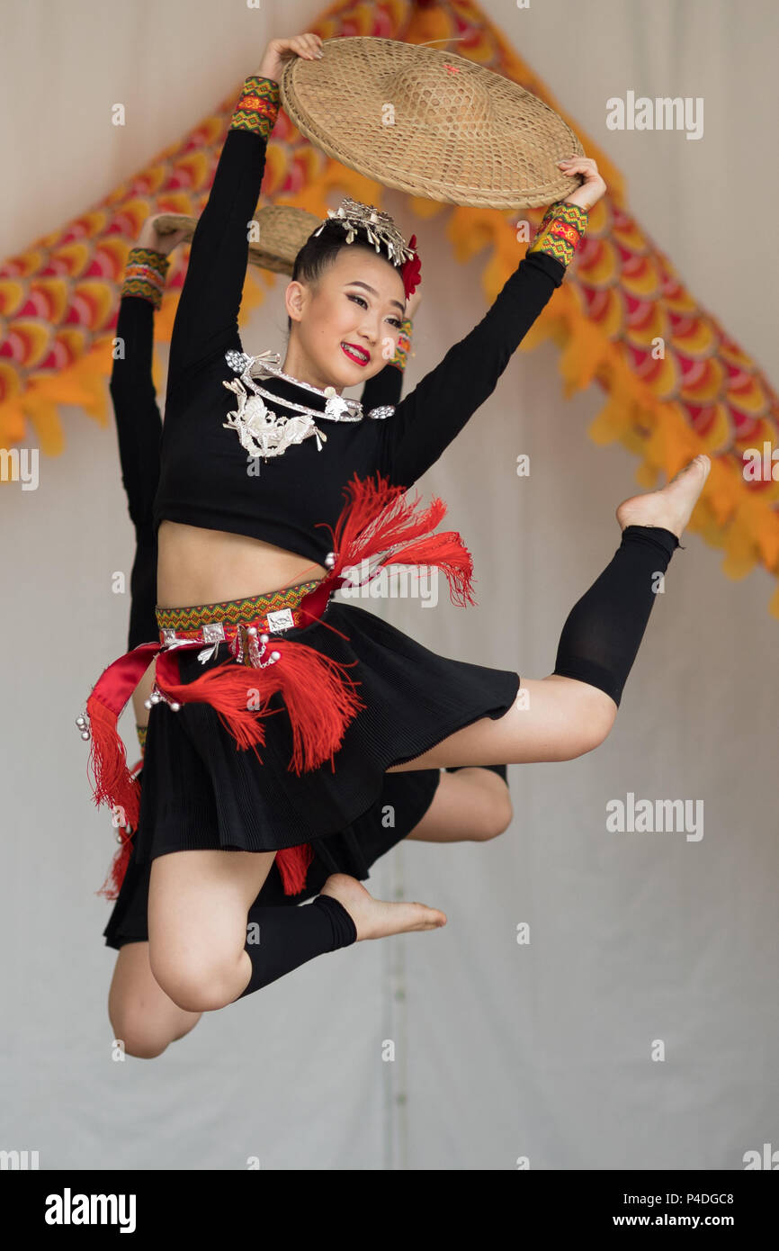 Columbus, Ohio, USA - May 27, 2018 Members of the Iny Asian Dance ...
