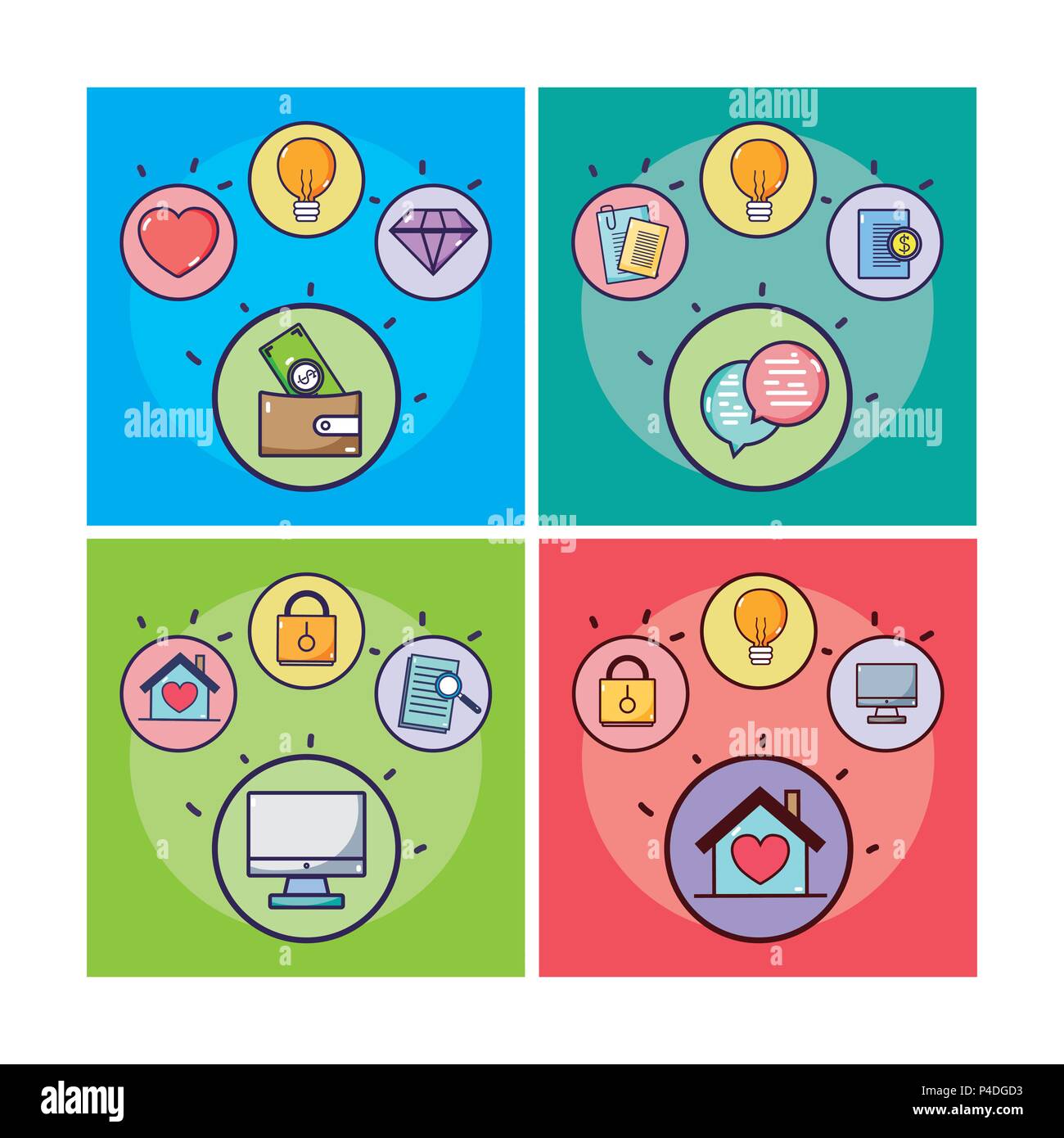 Set of differents icons Stock Vector Image & Art - Alamy