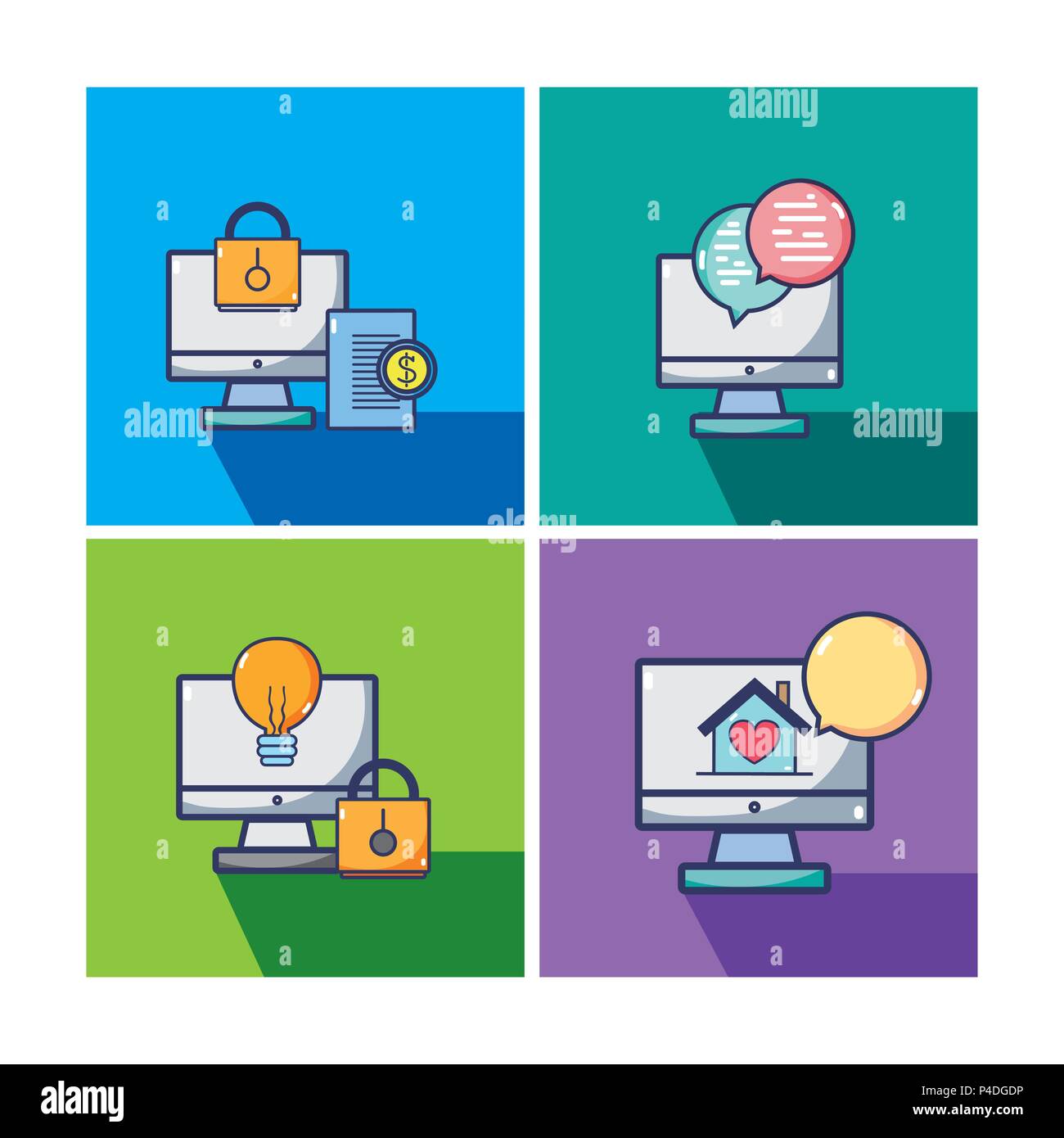 Set of differents icons Stock Vector Image & Art - Alamy