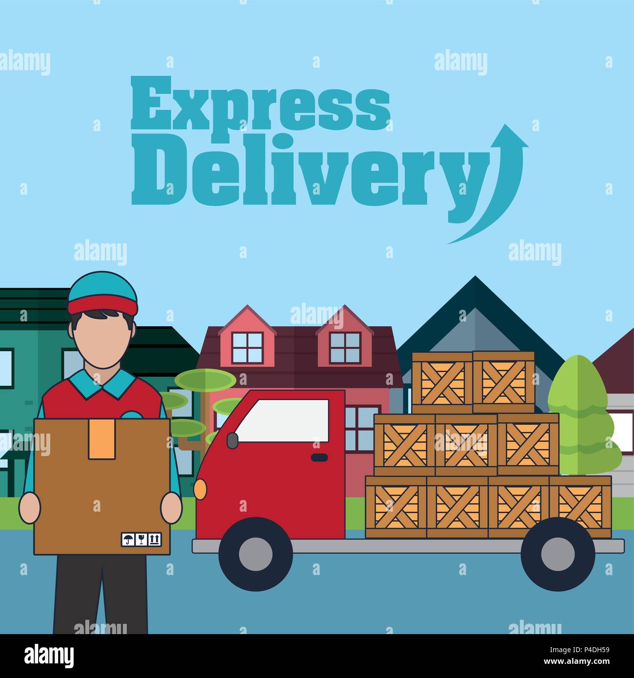 Express delivery concept Stock Vector Image & Art - Alamy