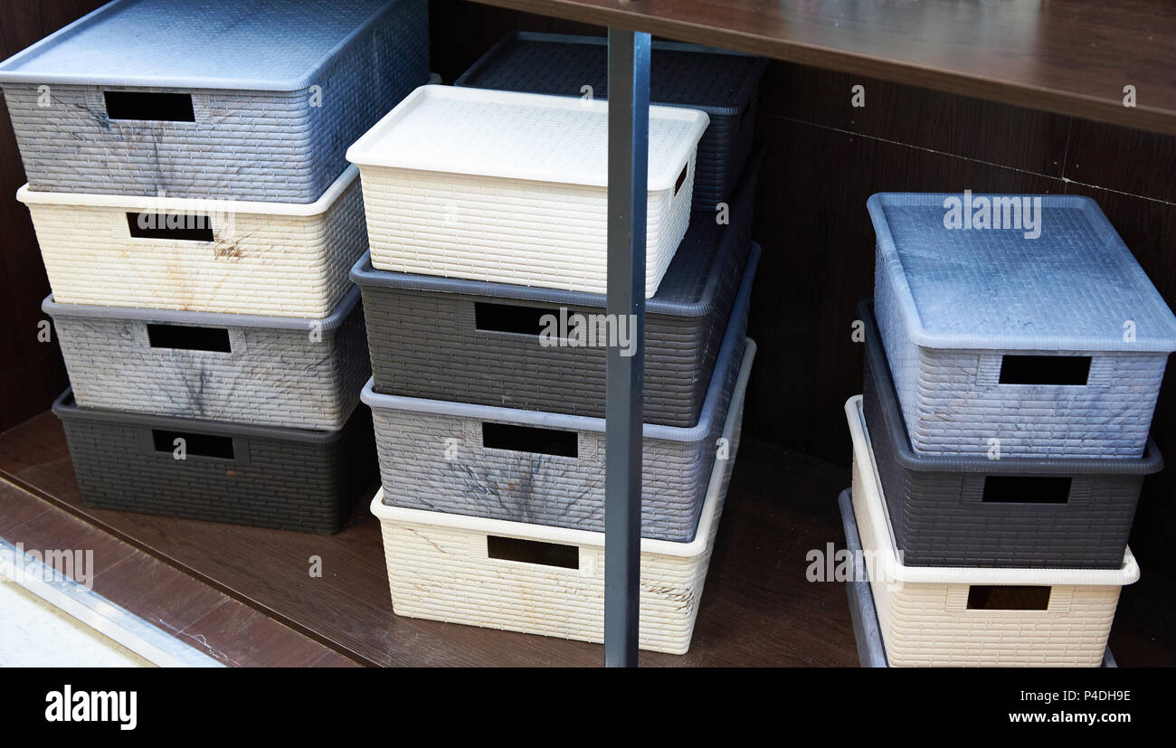 Boxes storage storing hi-res stock photography and images - Alamy