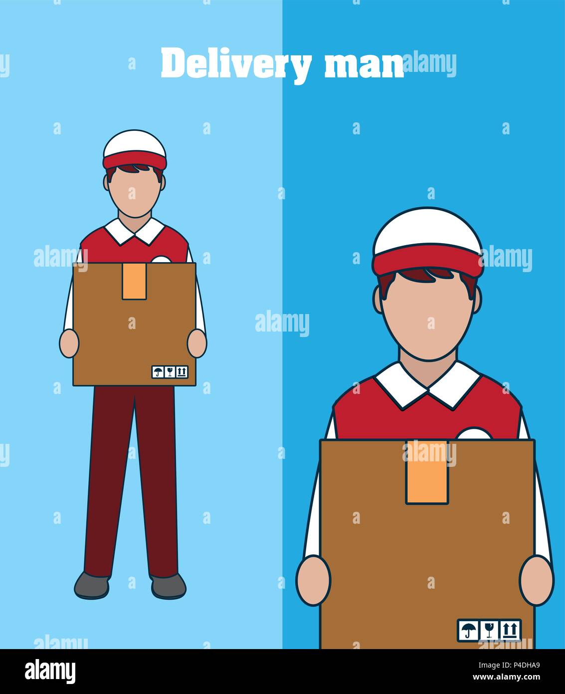Delivery man cartoon Stock Vector Image & Art - Alamy