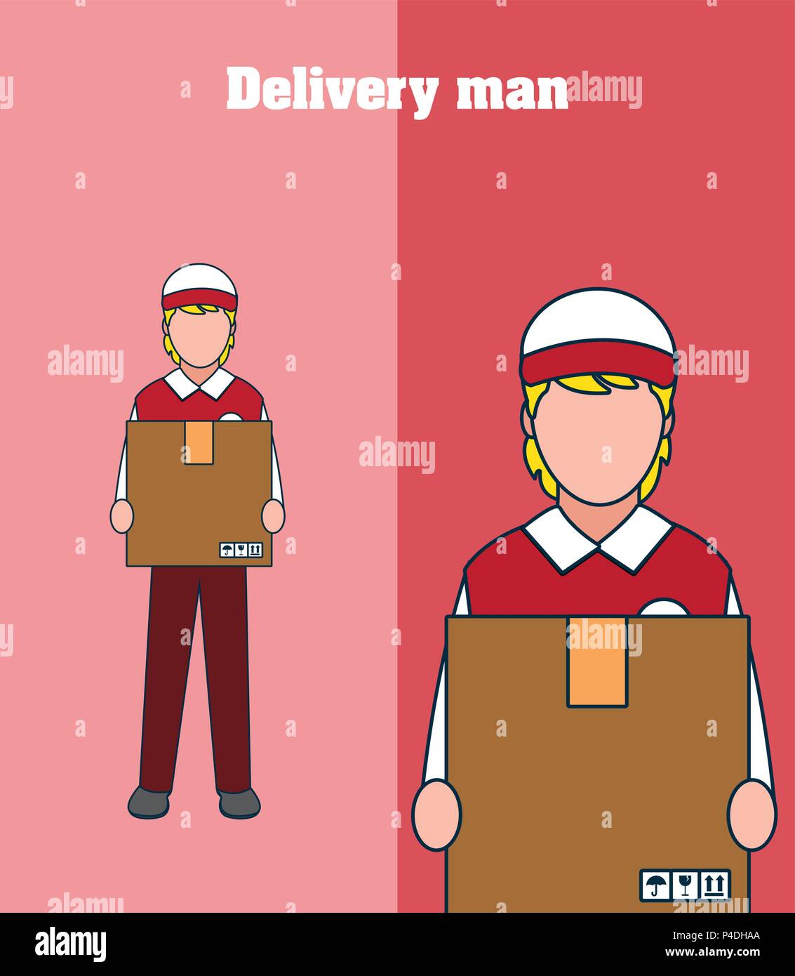 Delivery man cartoon Stock Vector Image & Art - Alamy