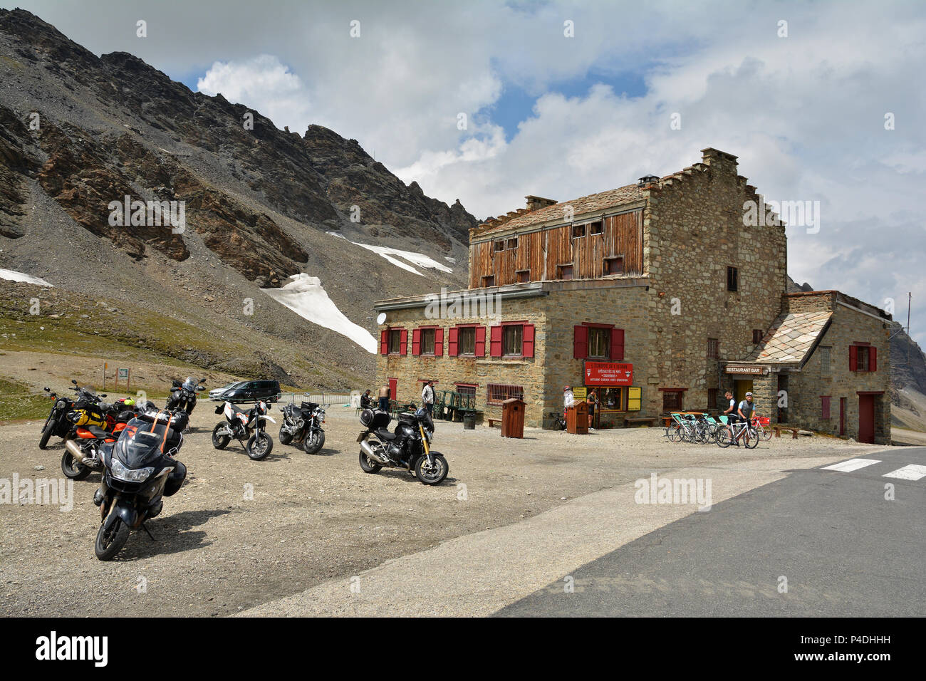 Col de l'Iseran mountain pass in France, the highest paved pass in the ...