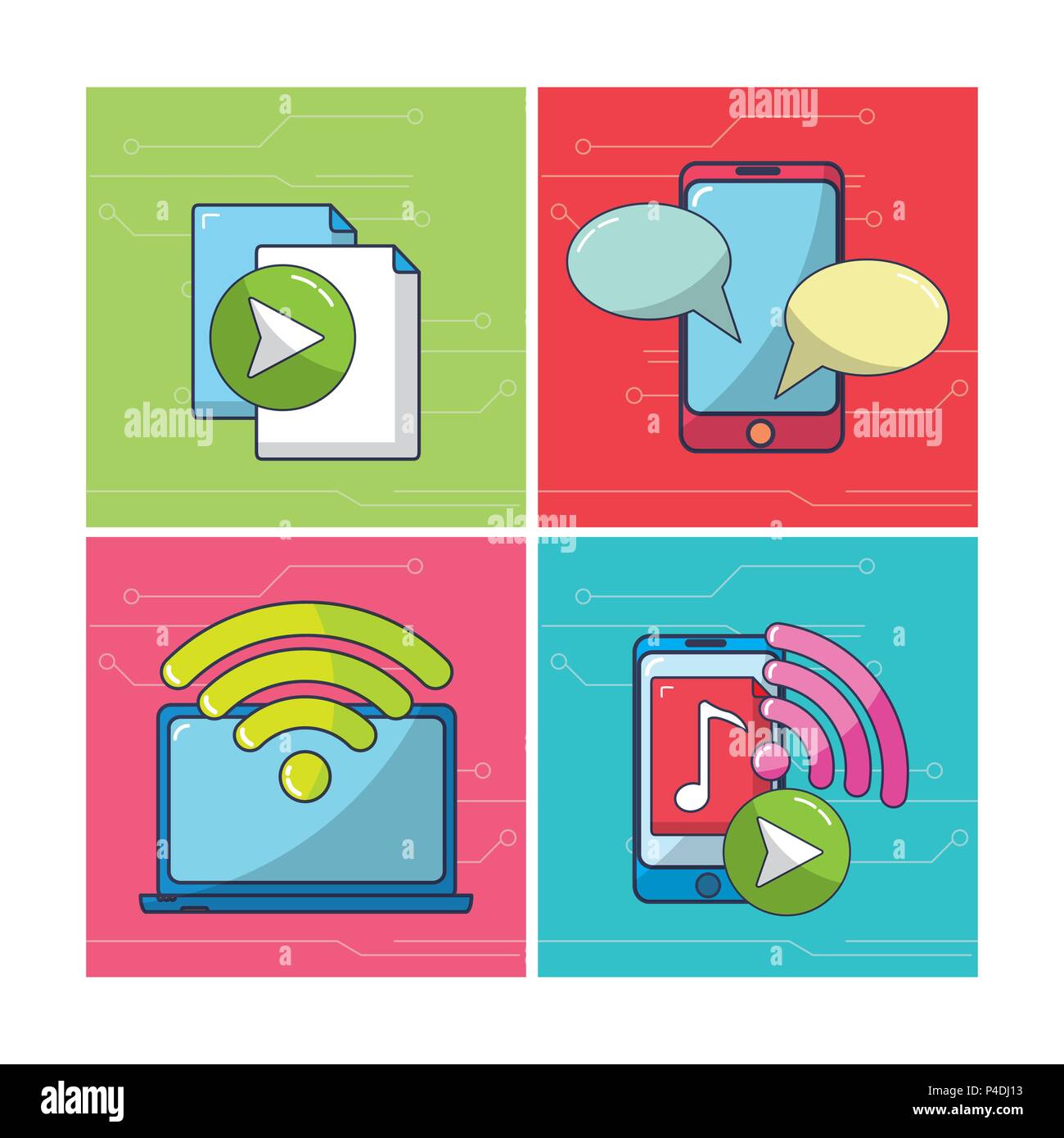 Multimedia and internet Stock Vector Image & Art - Alamy