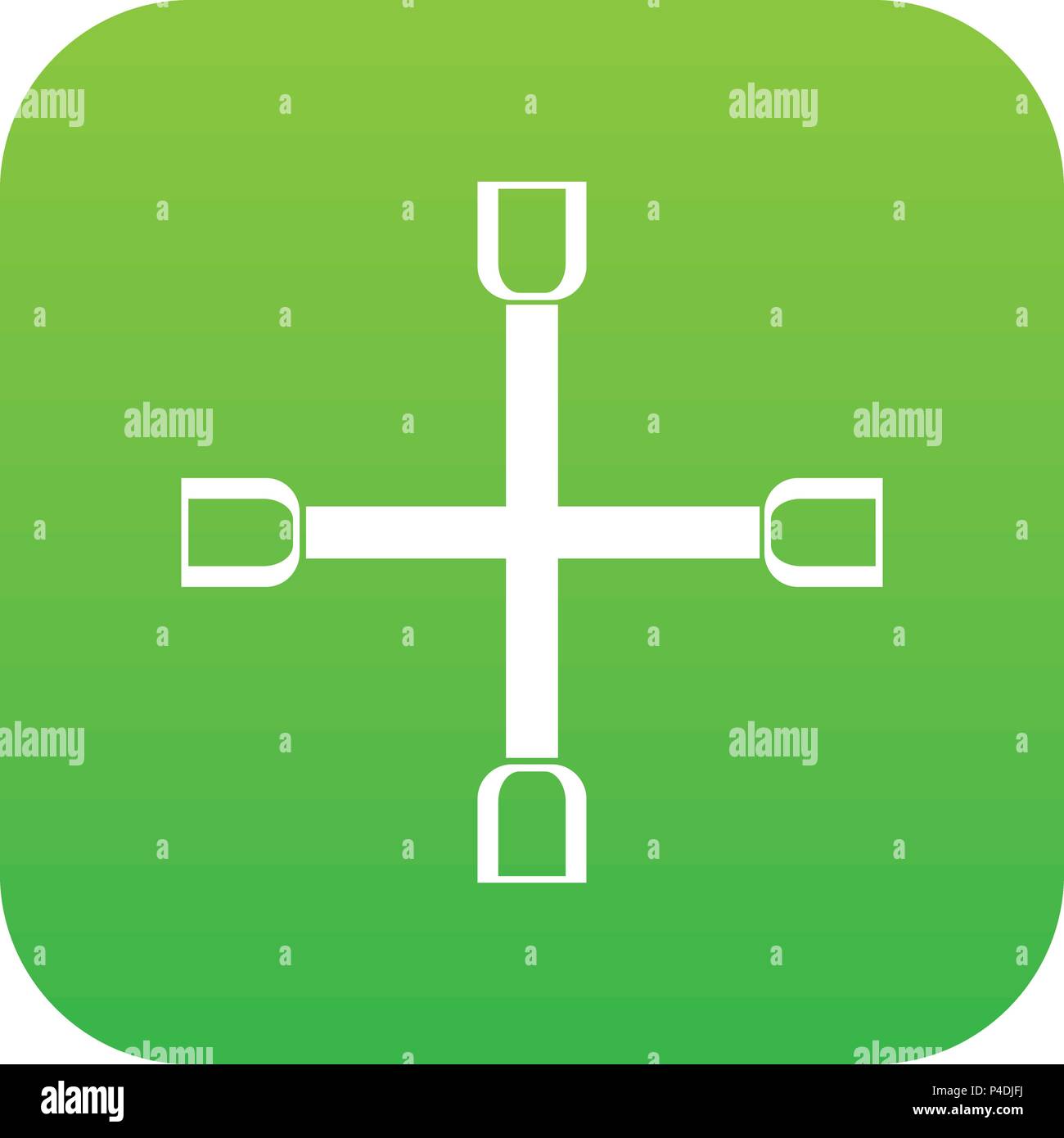 Wheel wrench cross icon digital green Stock Vector Image & Art - Alamy
