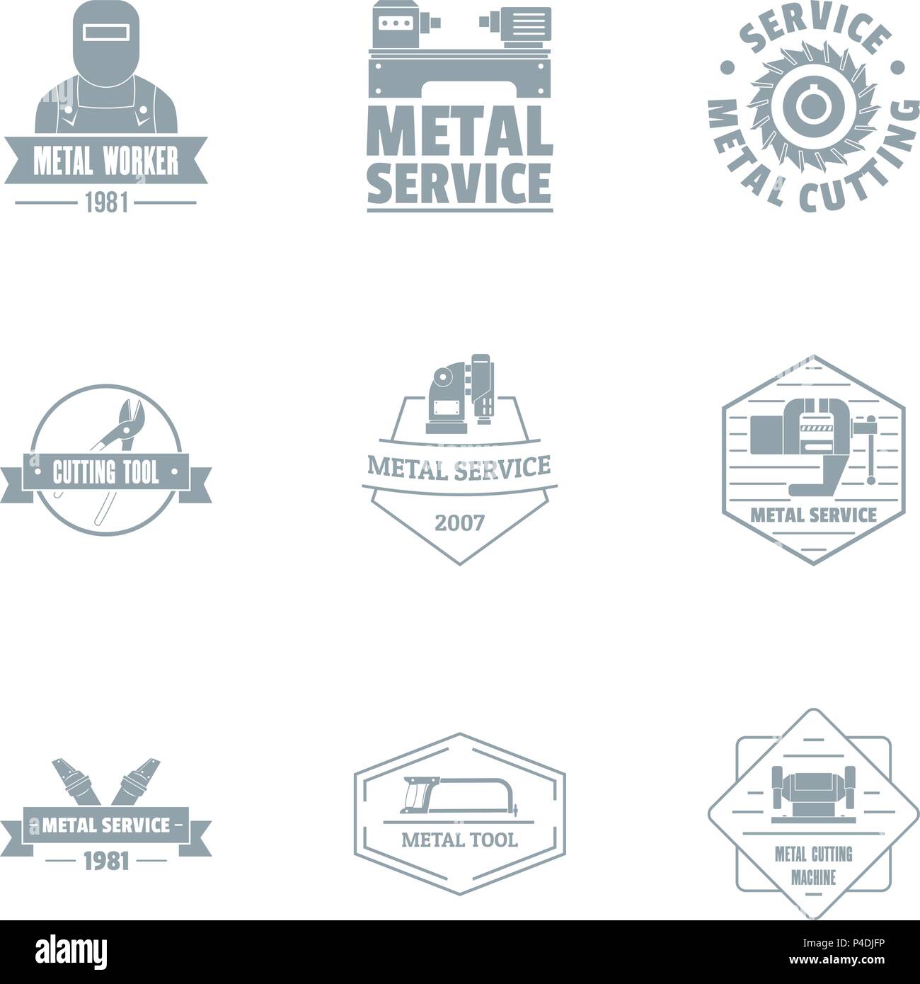 Metalist logo set, simple style Stock Vector Image & Art - Alamy