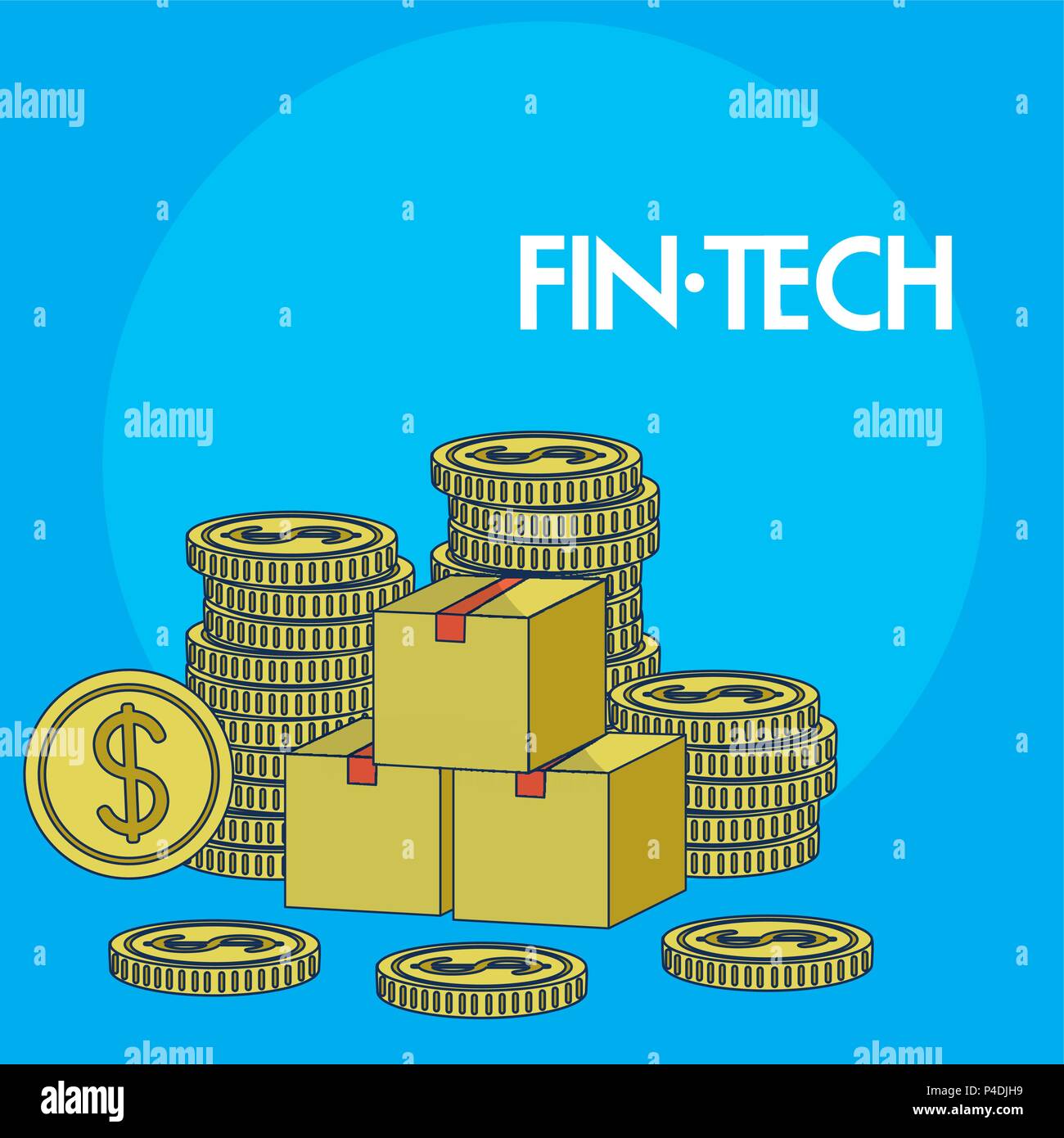 Tech fintech symbol concept Stock Vector Images - Alamy