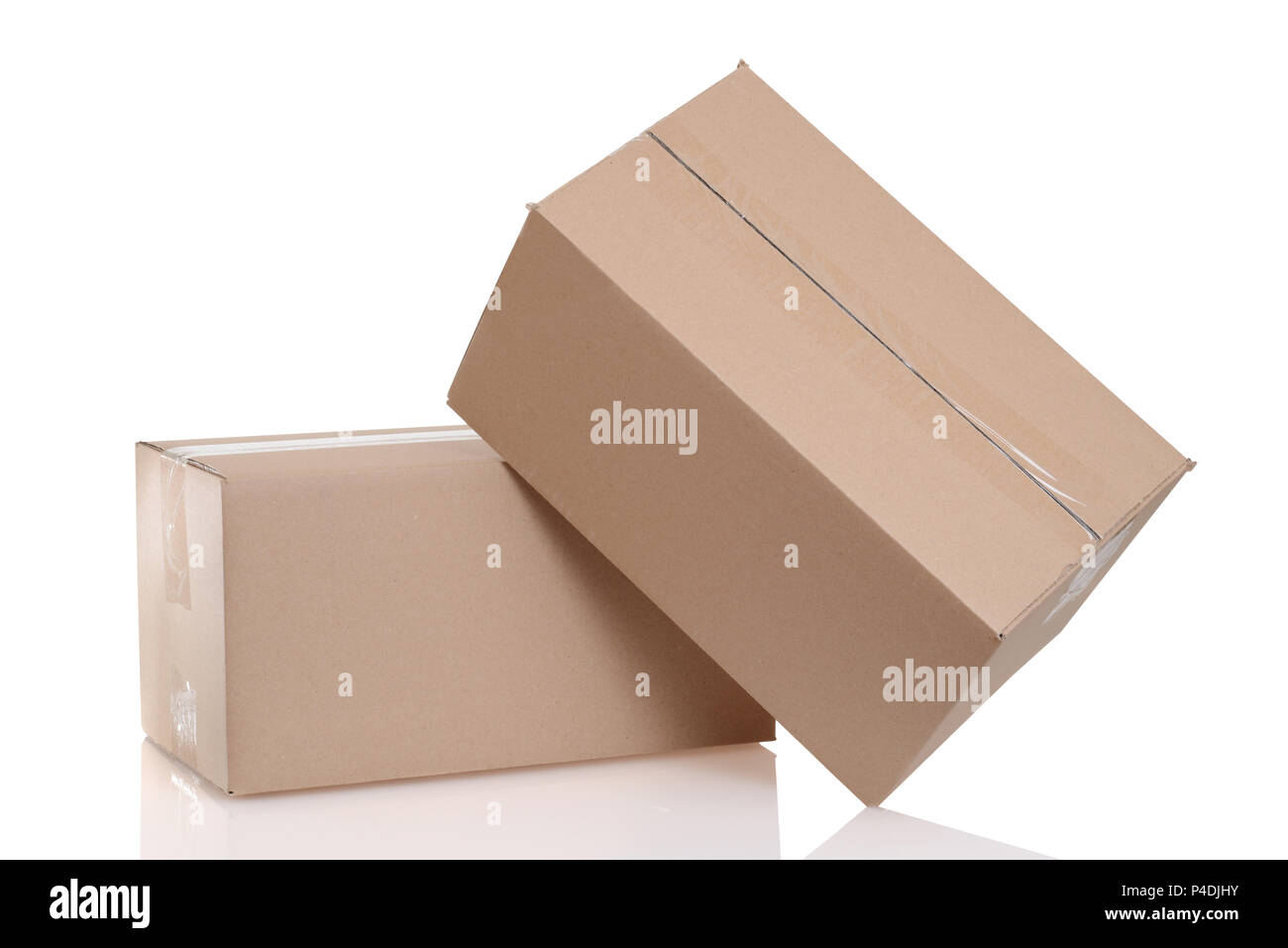 closeup two cardboard boxes Stock Photo - Alamy