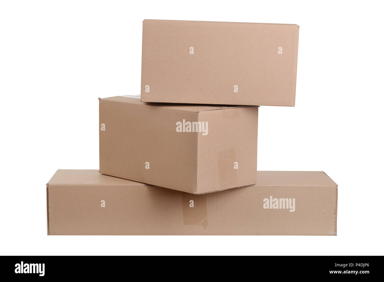 isolated pile of cardboard boxes Stock Photo - Alamy