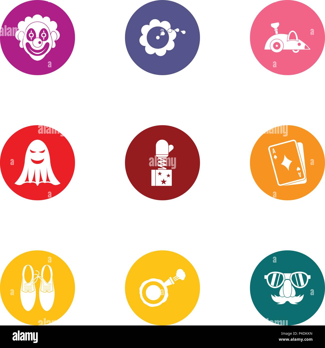 Performance of ghost icons set, flat style Stock Vector Image & Art - Alamy