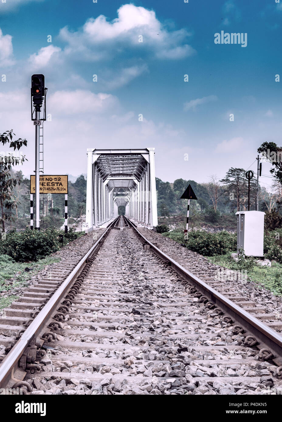 Indian railway steel bridge hi-res stock photography and images - Alamy
