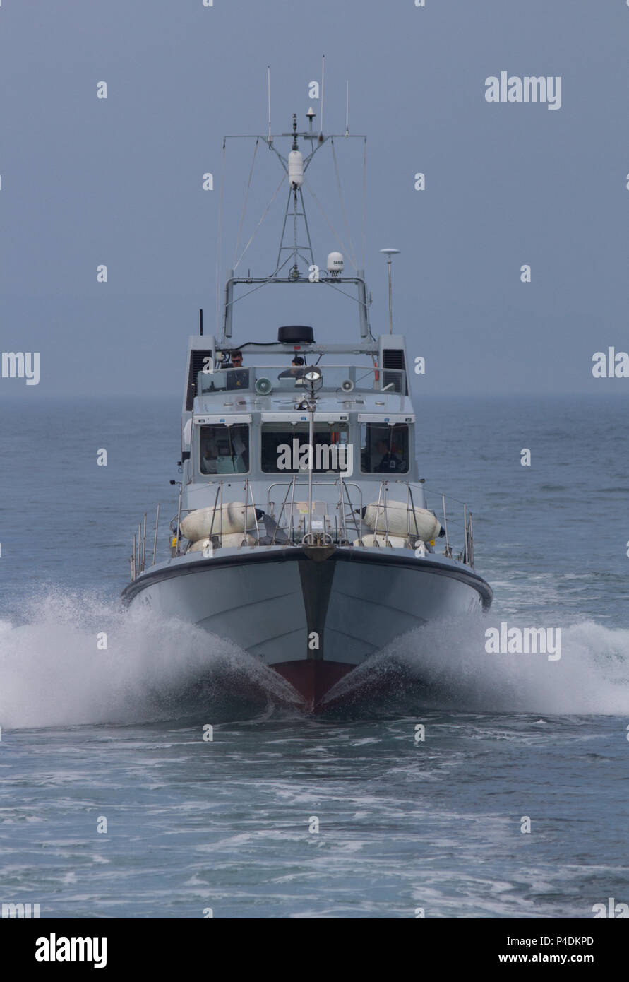 A Bow view of The Archer Class Patrol Vessel HMS Express P163, in ...