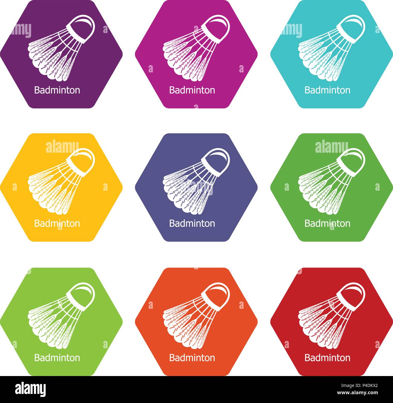 Badminton icons set 9 vector Stock Vector Image & Art - Alamy