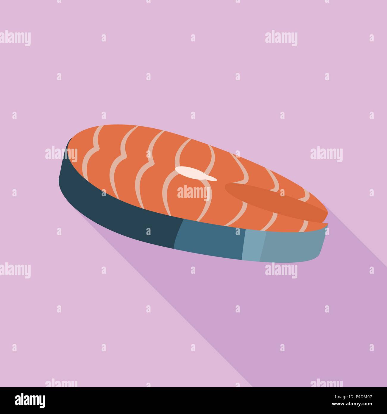 Salmon icon, flat style Stock Vector Image & Art - Alamy