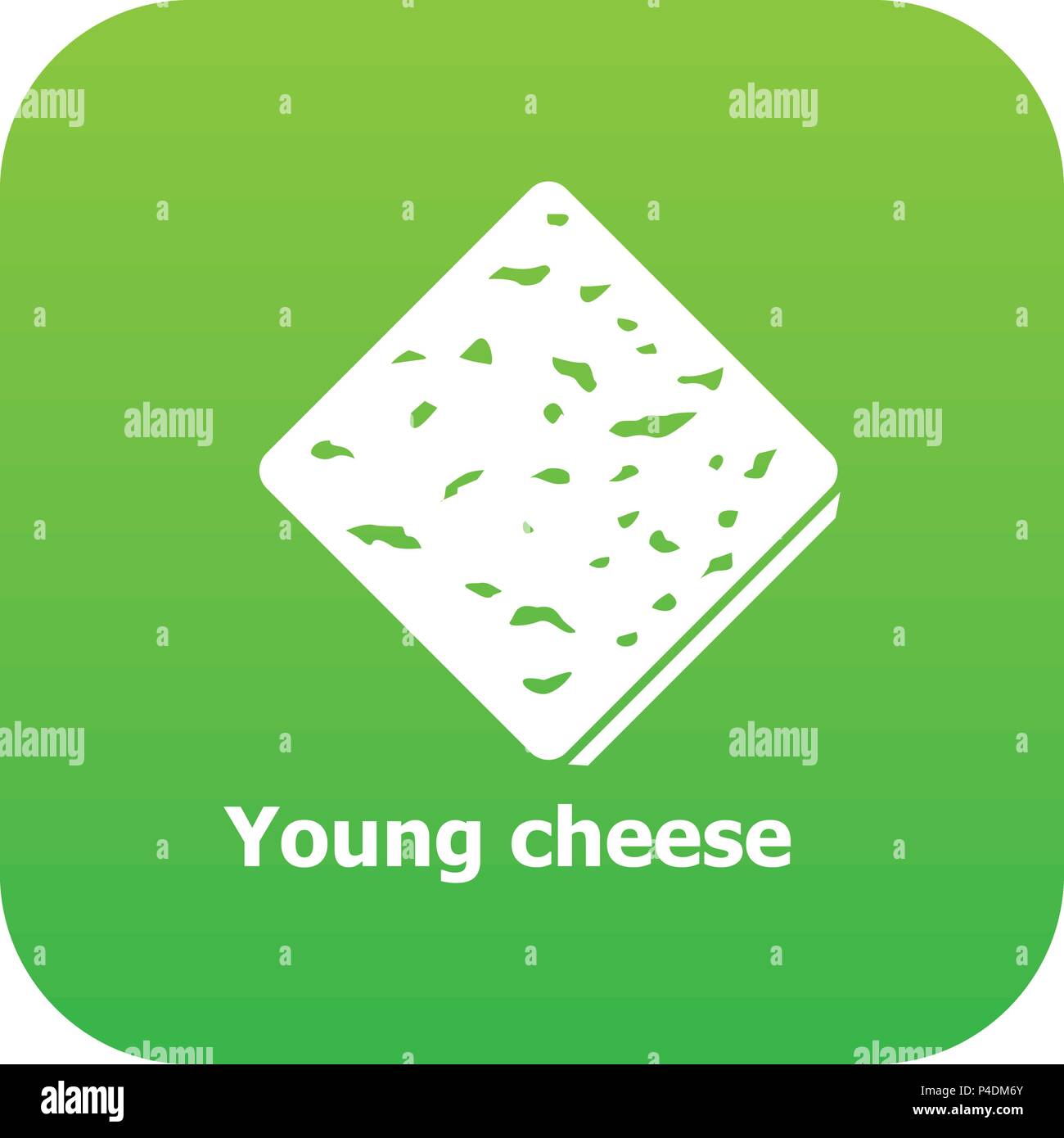 Young cheese icon green vector Stock Vector Image & Art - Alamy
