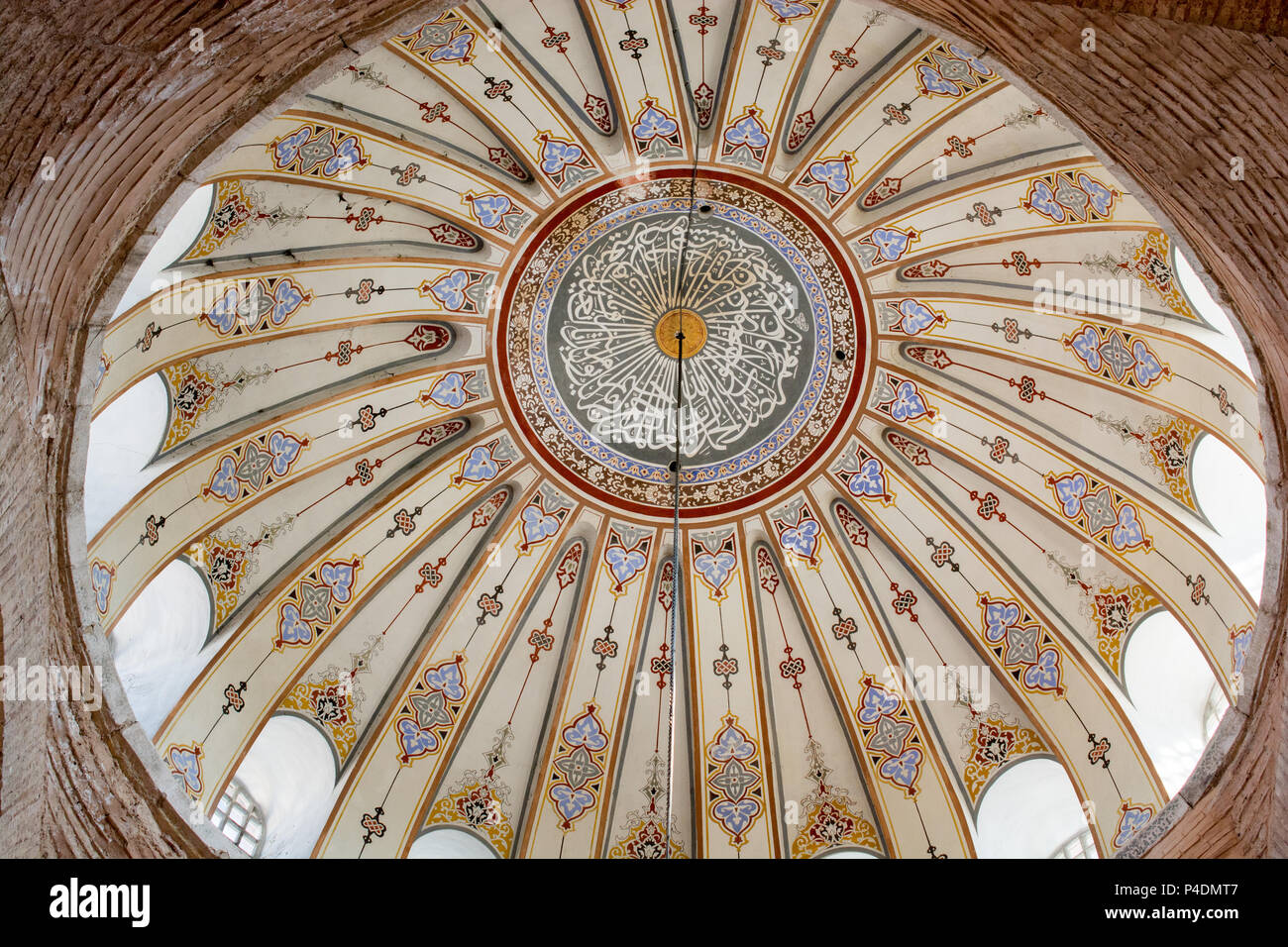 Inner view of dome in Ottoman architecture in, Istanbul, Turkey Stock ...