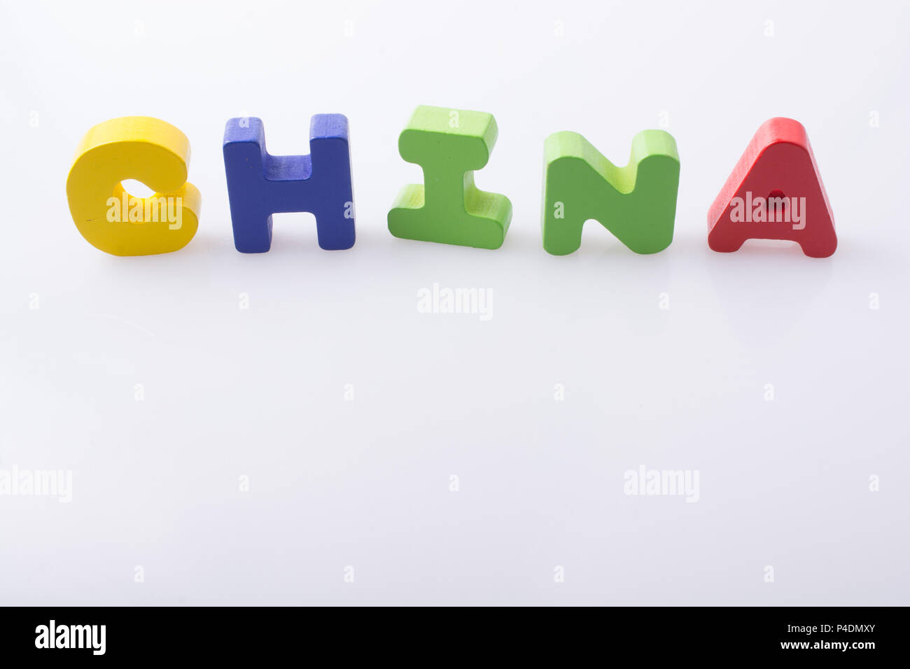 the word China written with colorful letter blocks Stock Photo - Alamy