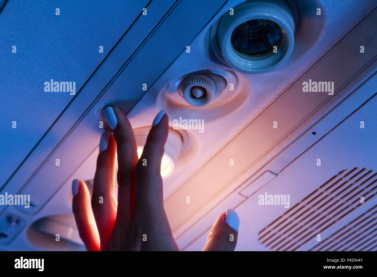Call button in plane hi-res stock photography and images - Alamy