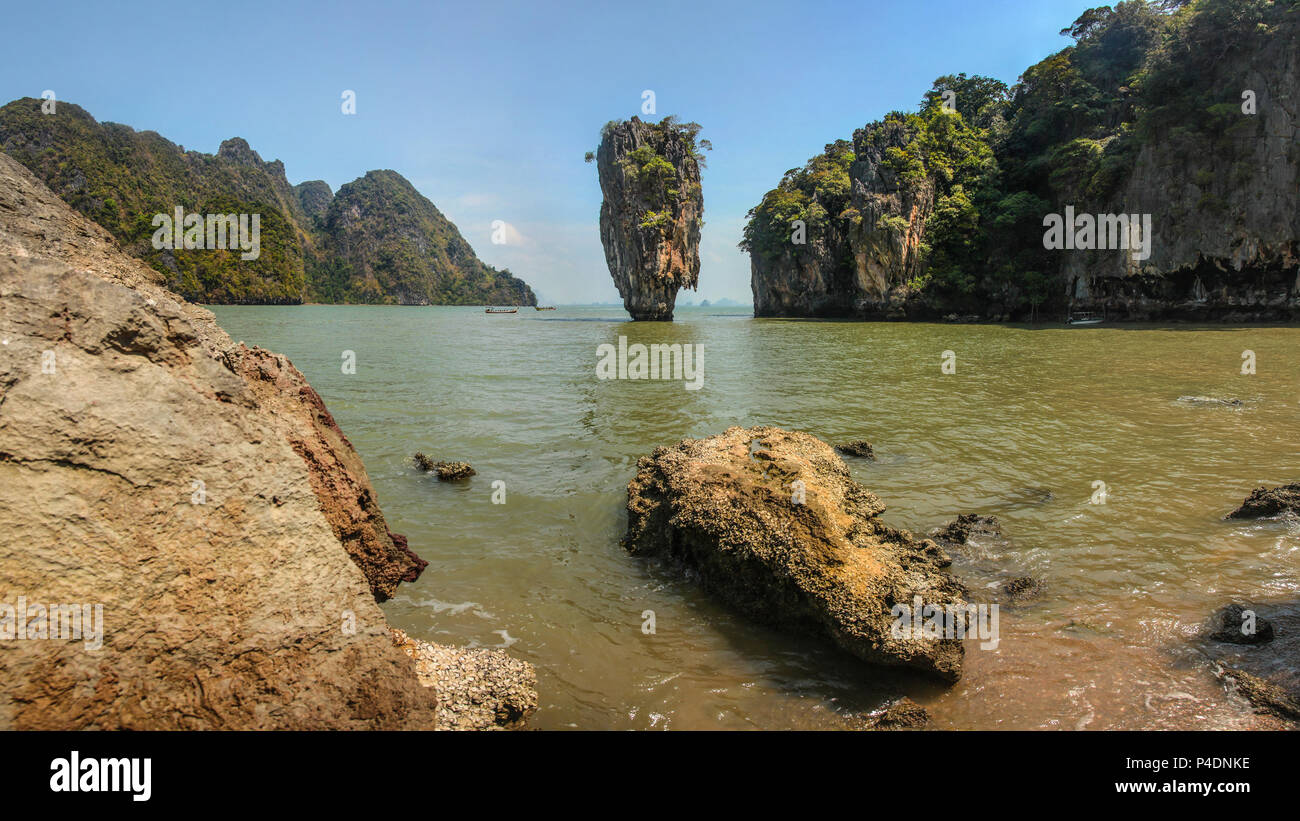 Khao Phing Kan (James Bond Island), Phang Nga Bay, Thailand Stock Photo ...