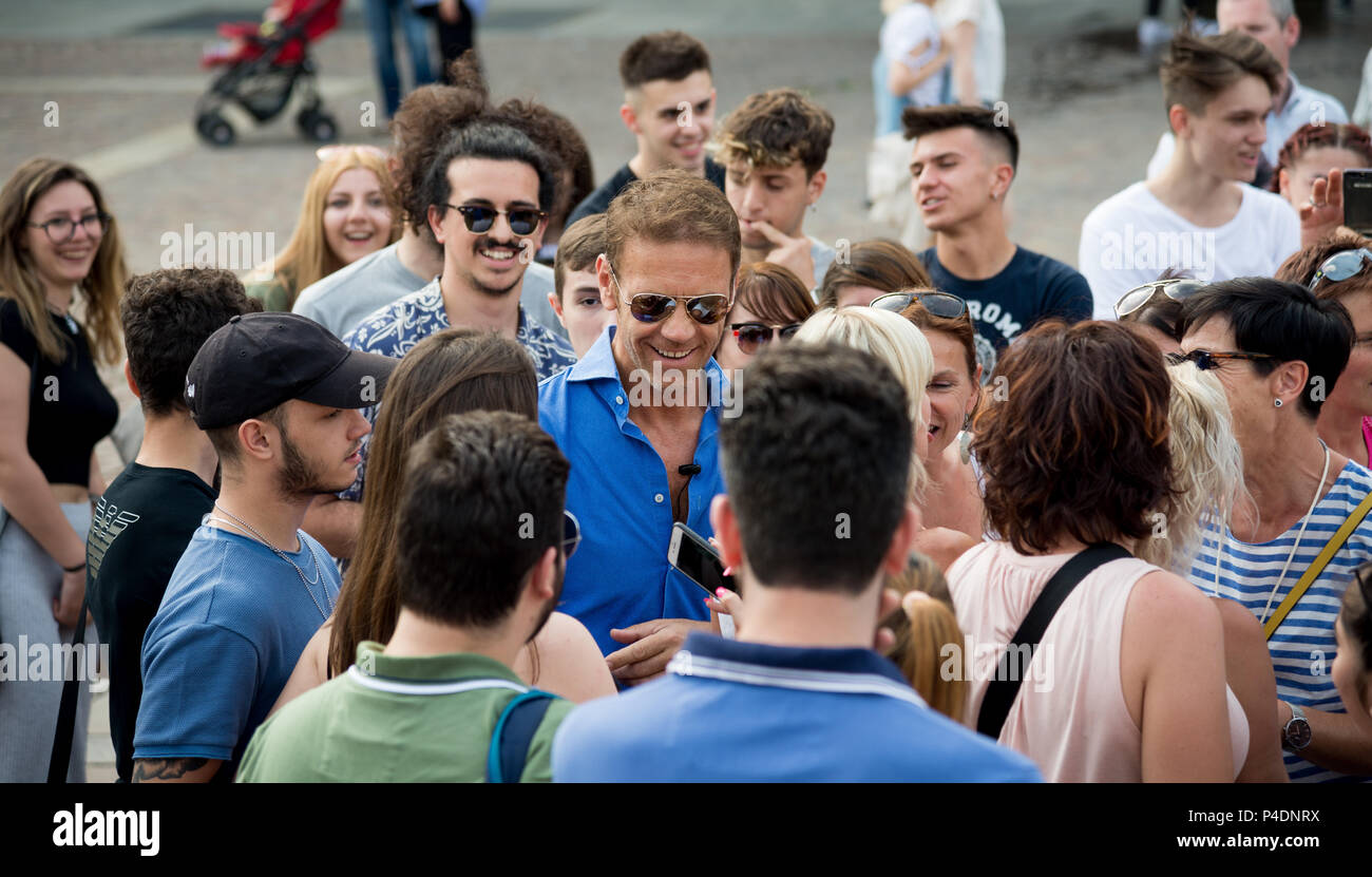 Turin, Italy - June 16, 2018: famous actor Rocco Siffredi meets his ...