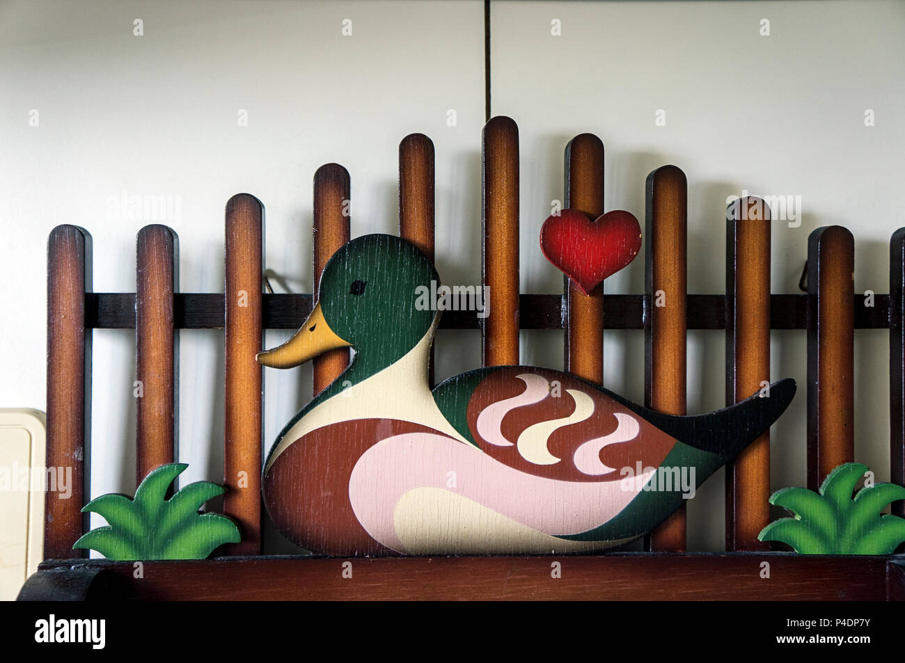 wooden duck mallard carved object Stock Photo - Alamy