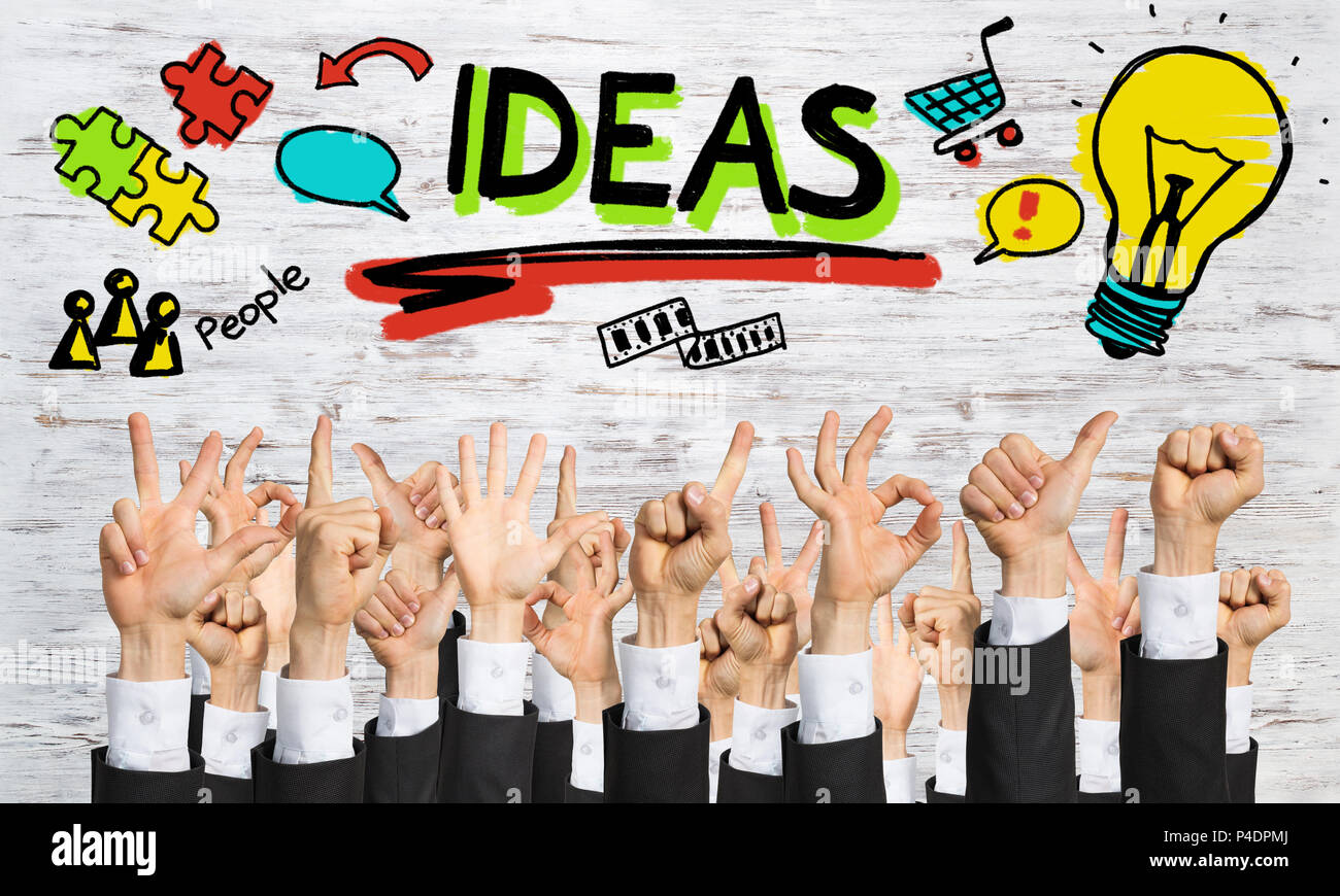 Set of hand gestures Stock Photo - Alamy