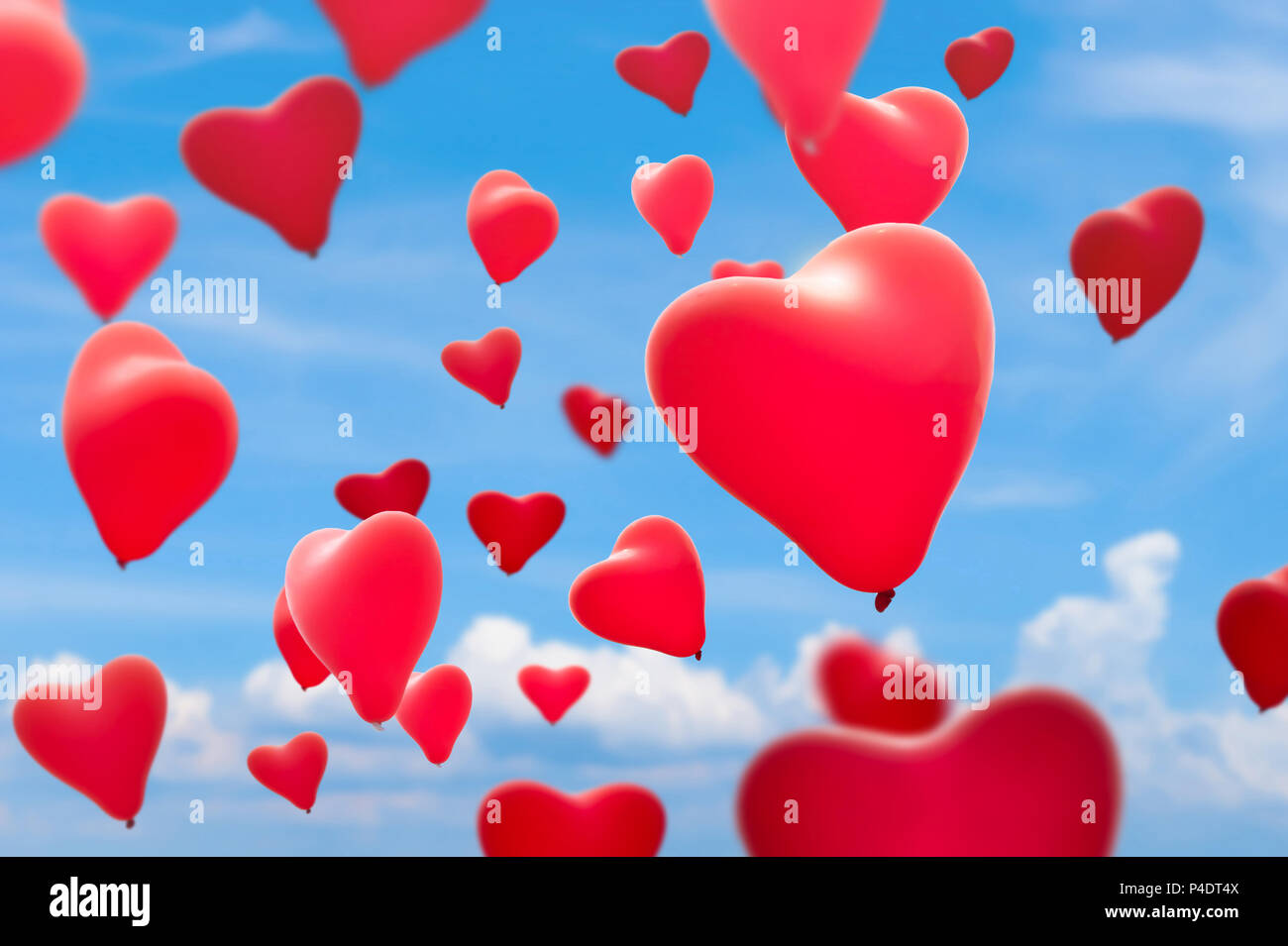 Balloon heart sky hi-res stock photography and images - Alamy