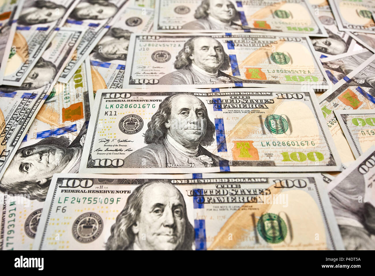 Wallpaper background American money hundred dollar bill view fro Stock ...