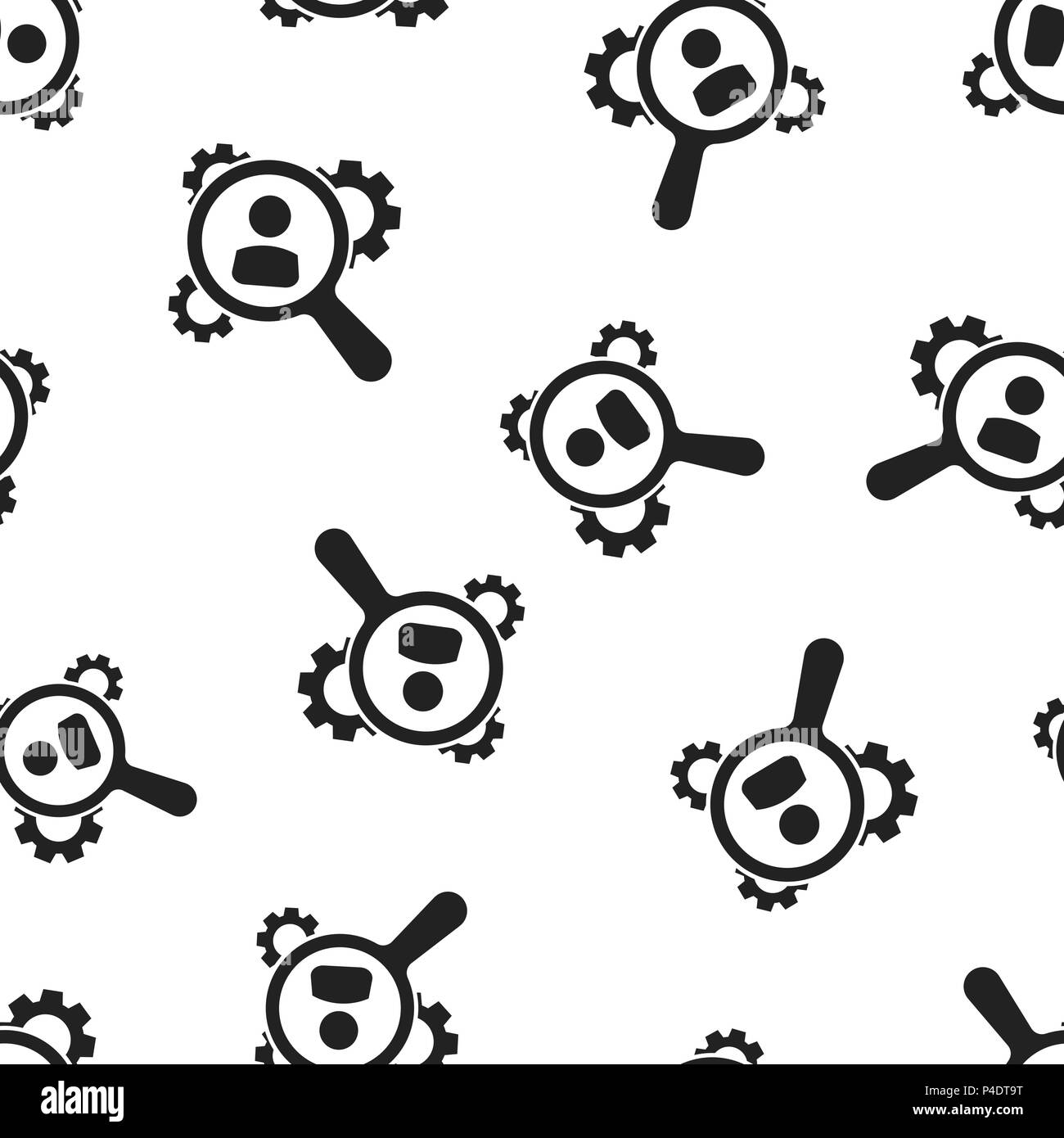 Human resources, recruitment, HR management icon seamless pattern ...