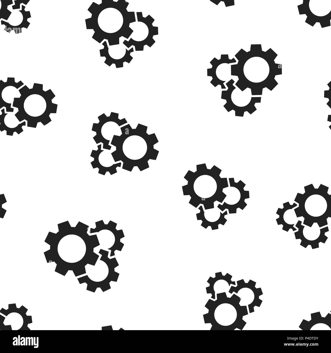 Gear cog wheel icon seamless pattern background. Business concept ...