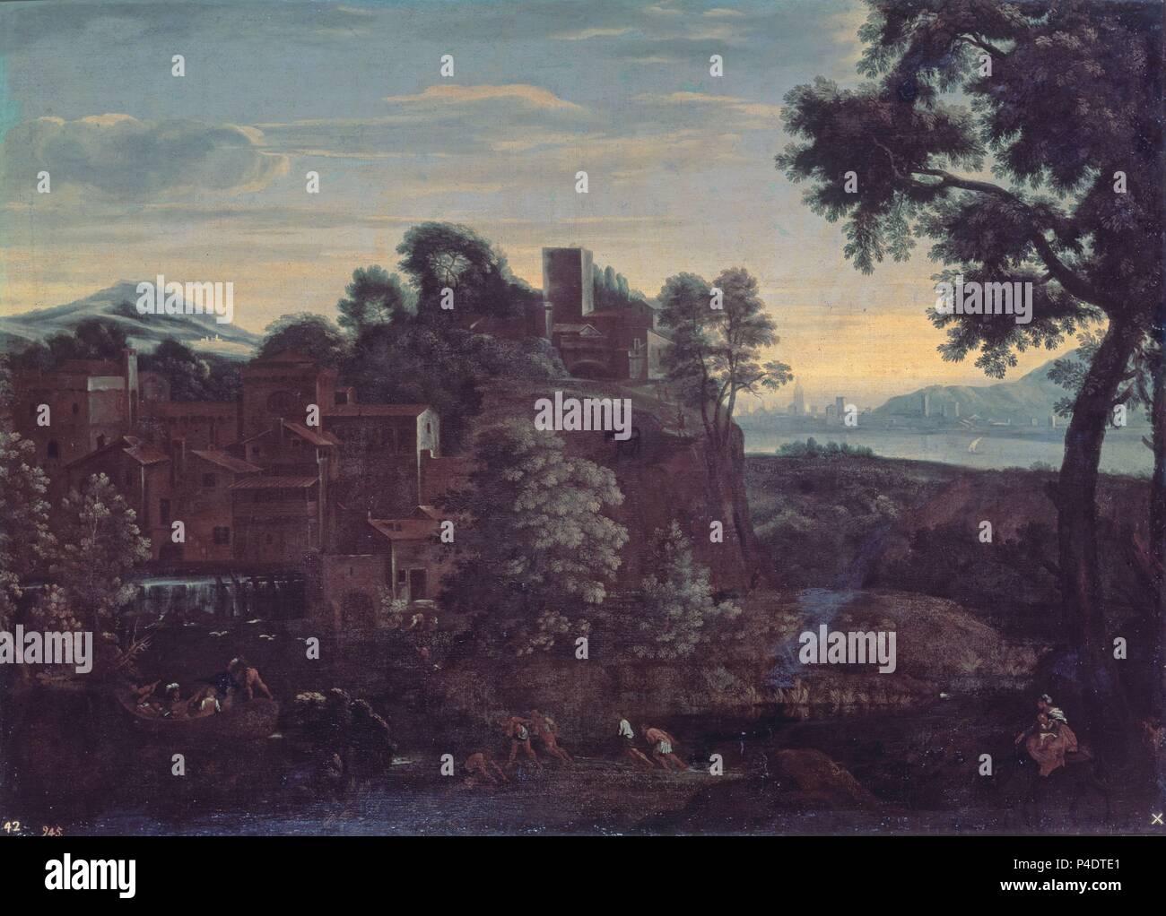 PAISAJE CON LA HUIDA A EGIPTO - SIGLO XVII - OLEO/LIENZO - 119 x 168 cm ...