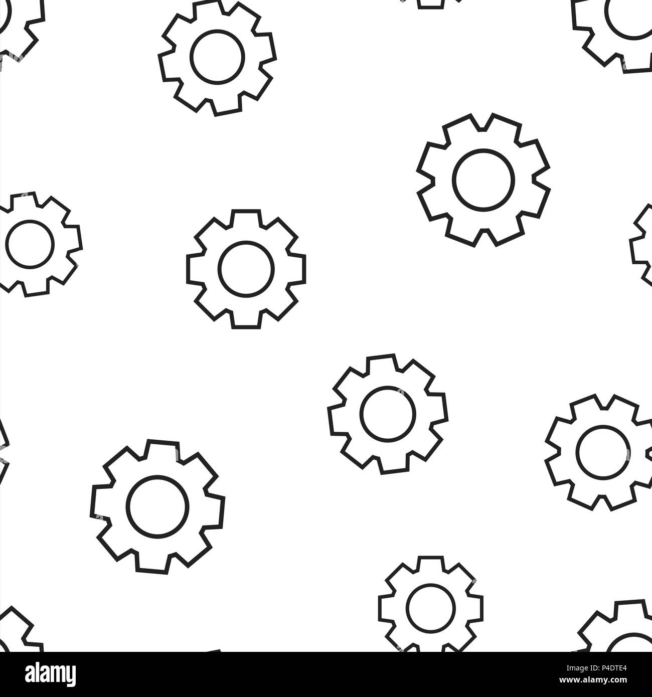 Gear cog wheel icon seamless pattern background. Business concept ...
