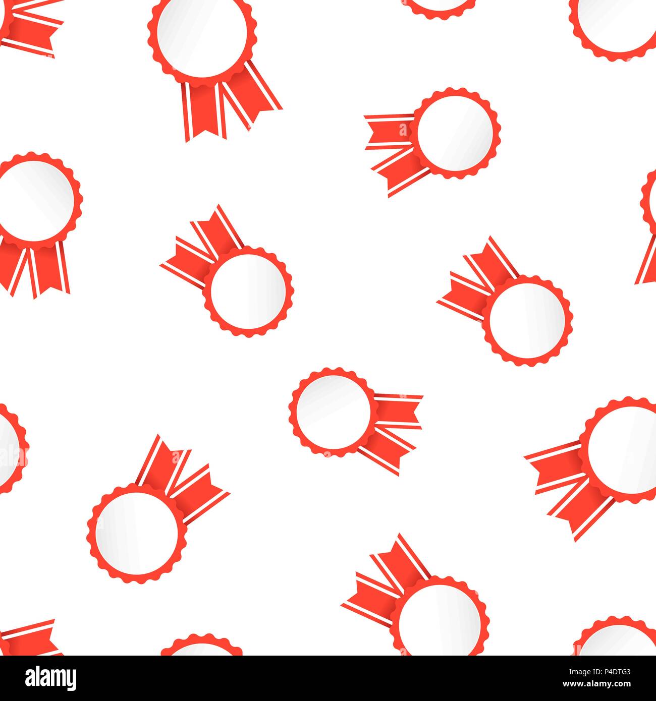 Award ribbon icon seamless pattern background. Business concept vector ...