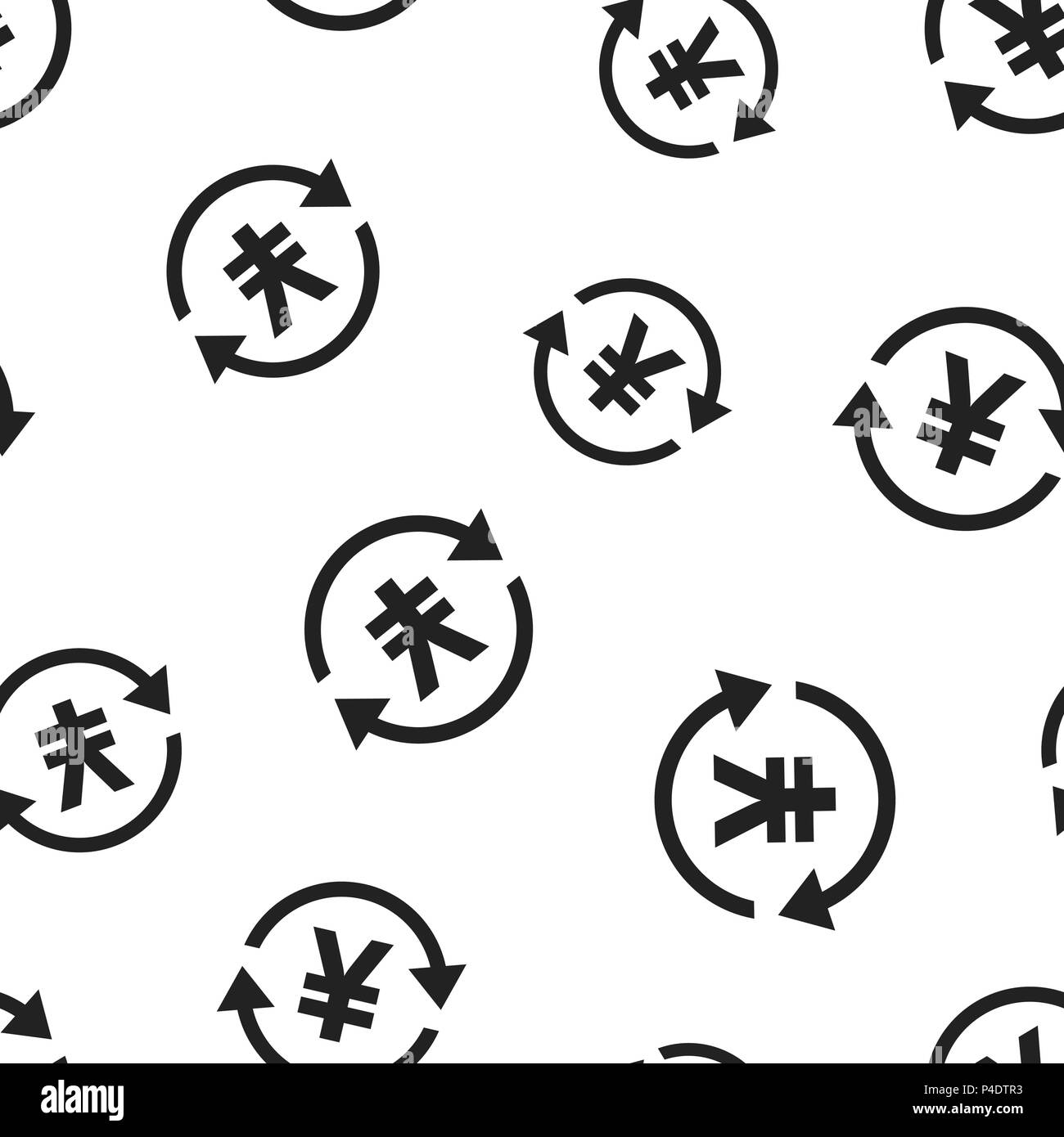 Yen, yuan money currency icon seamless pattern background. Business concept vector illustration ...