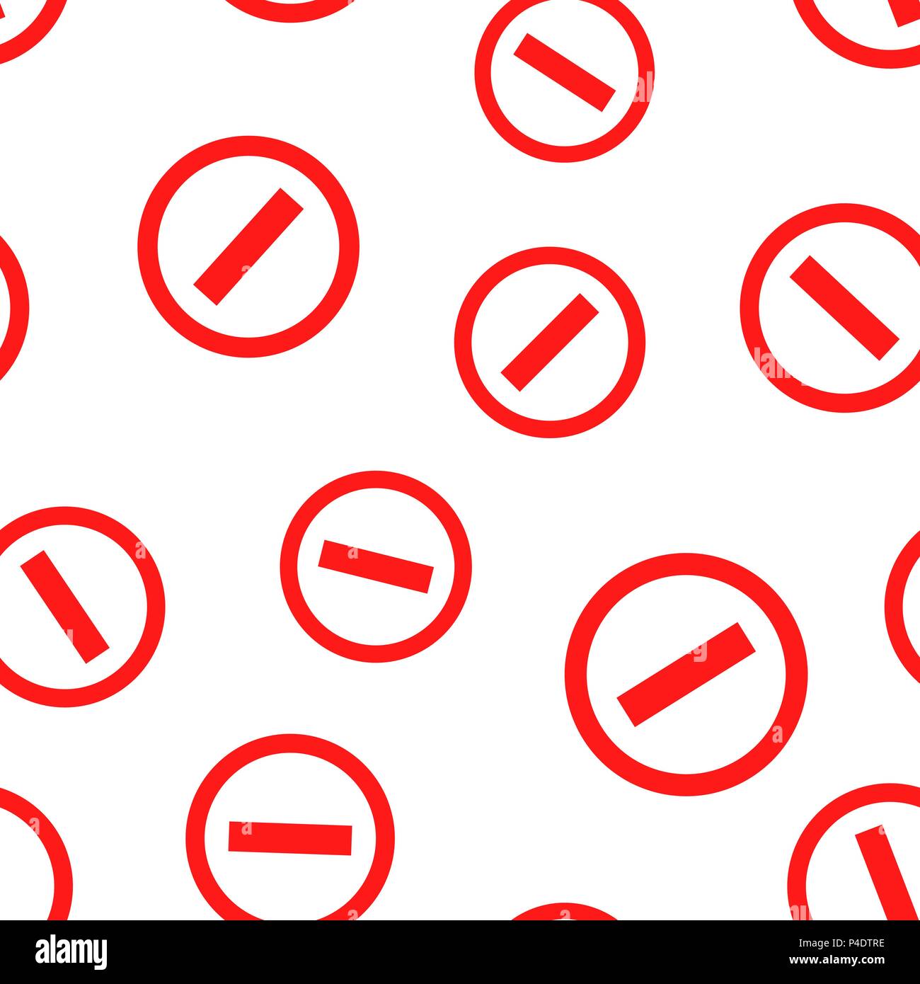 Stop sign icon seamless pattern background. Business concept vector ...