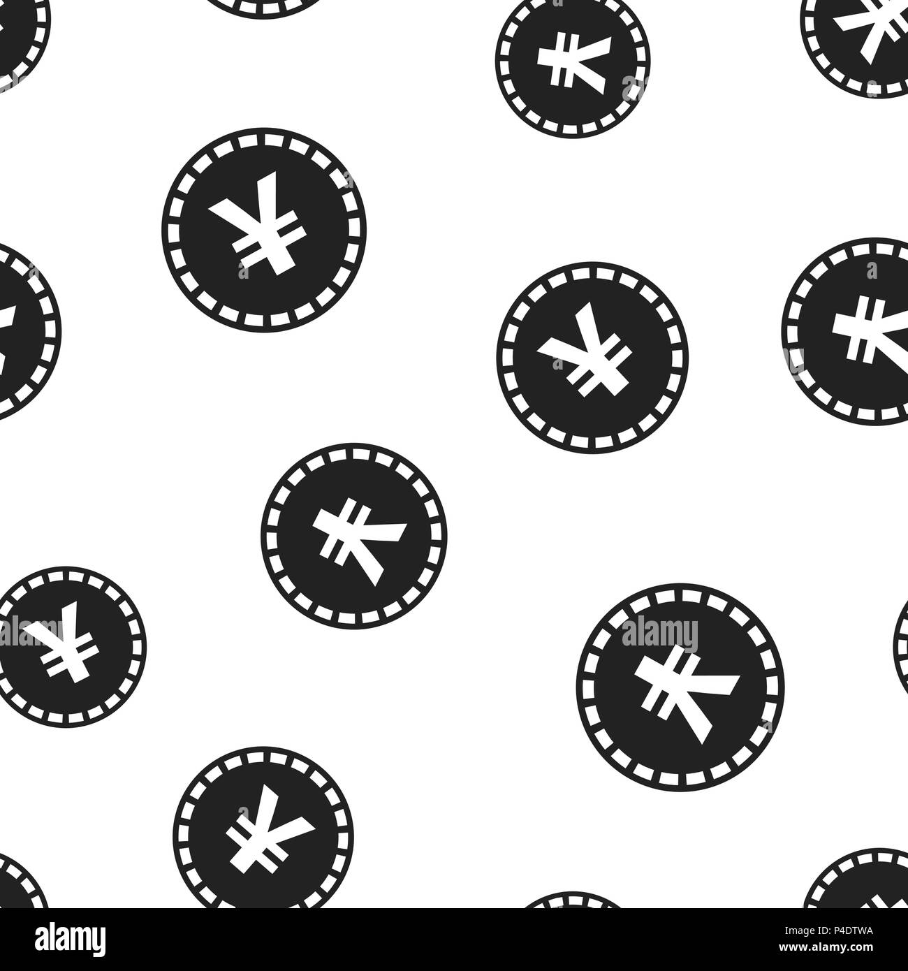 Yen, yuan money currency icon seamless pattern background. Business ...