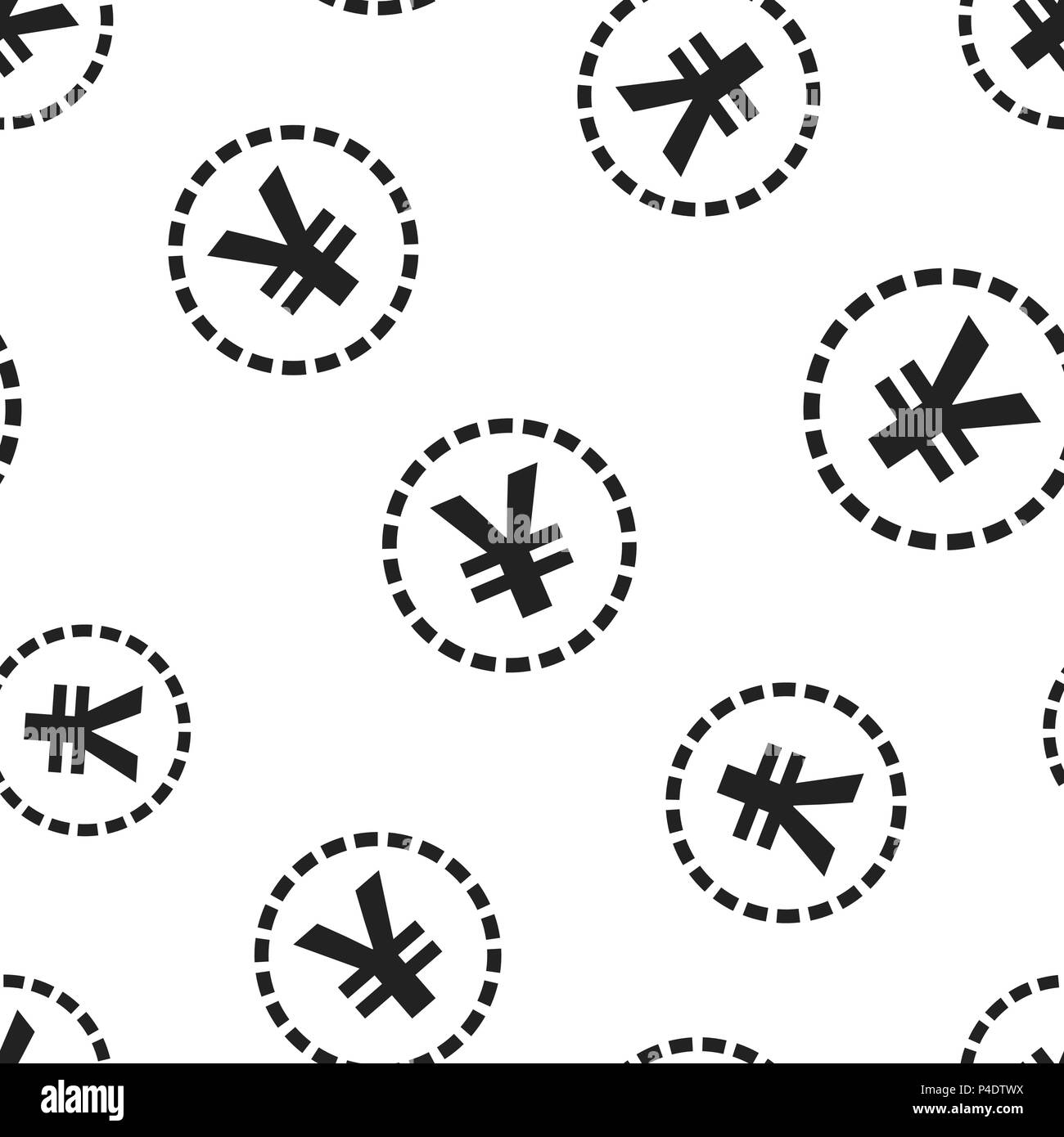 Yen, yuan money currency icon seamless pattern background. Business ...