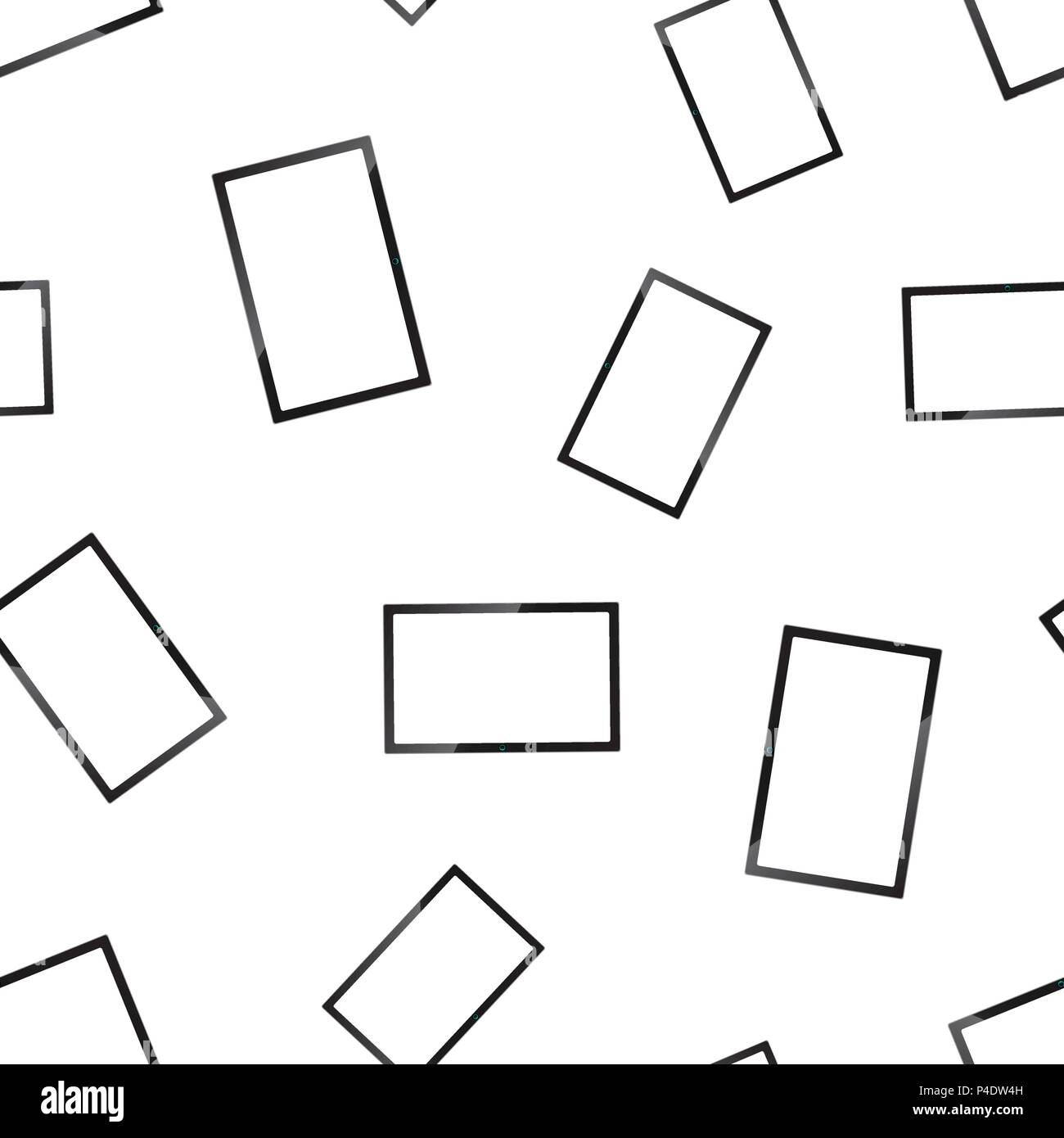 Realistic tv screen icon seamless pattern background. Business concept ...