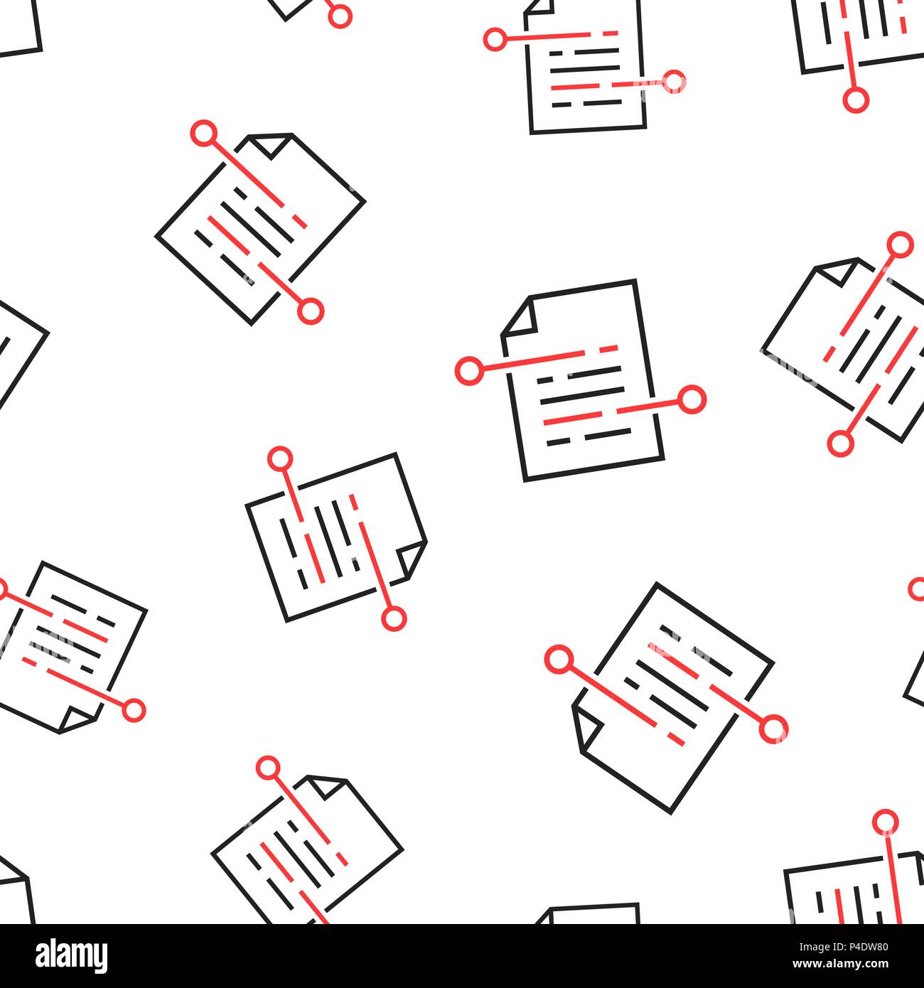 Document paper icon seamless pattern background. Business concept ...
